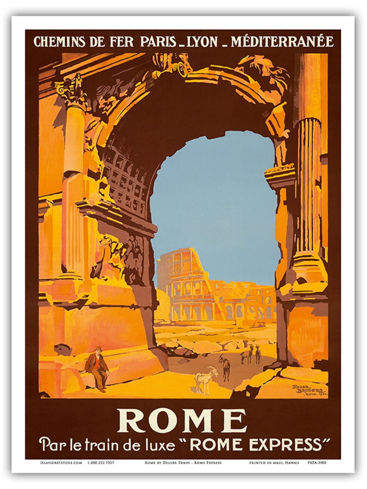 Rome Italy by Deluxe Train - Rome Express - PLM - Vintage Railroad ...
