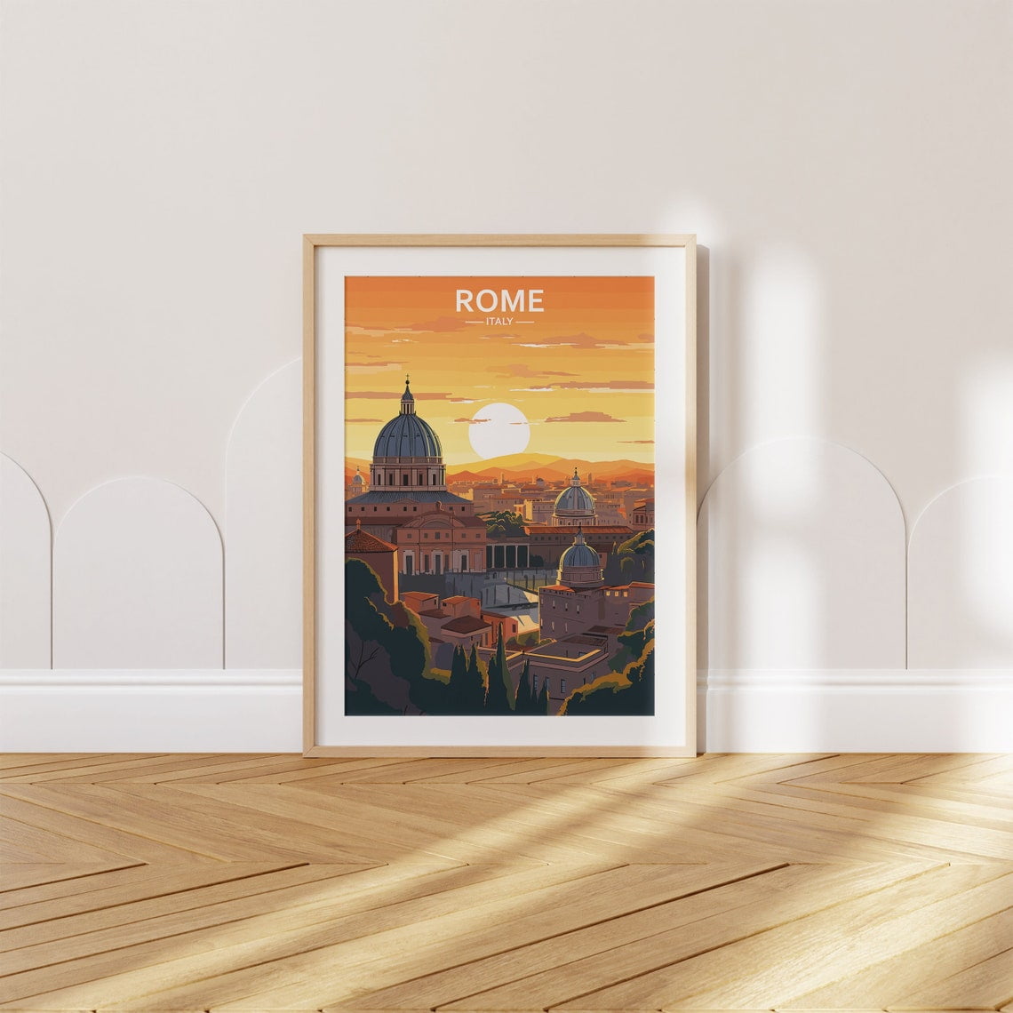 Rome Poster Italy Scenic Historic Travel Wall Art Decor, Unframed ...