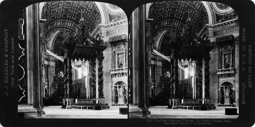 Rome: St. Peter'S Basilica. /Nthe High Altar Canopy At St. Peter'S ...