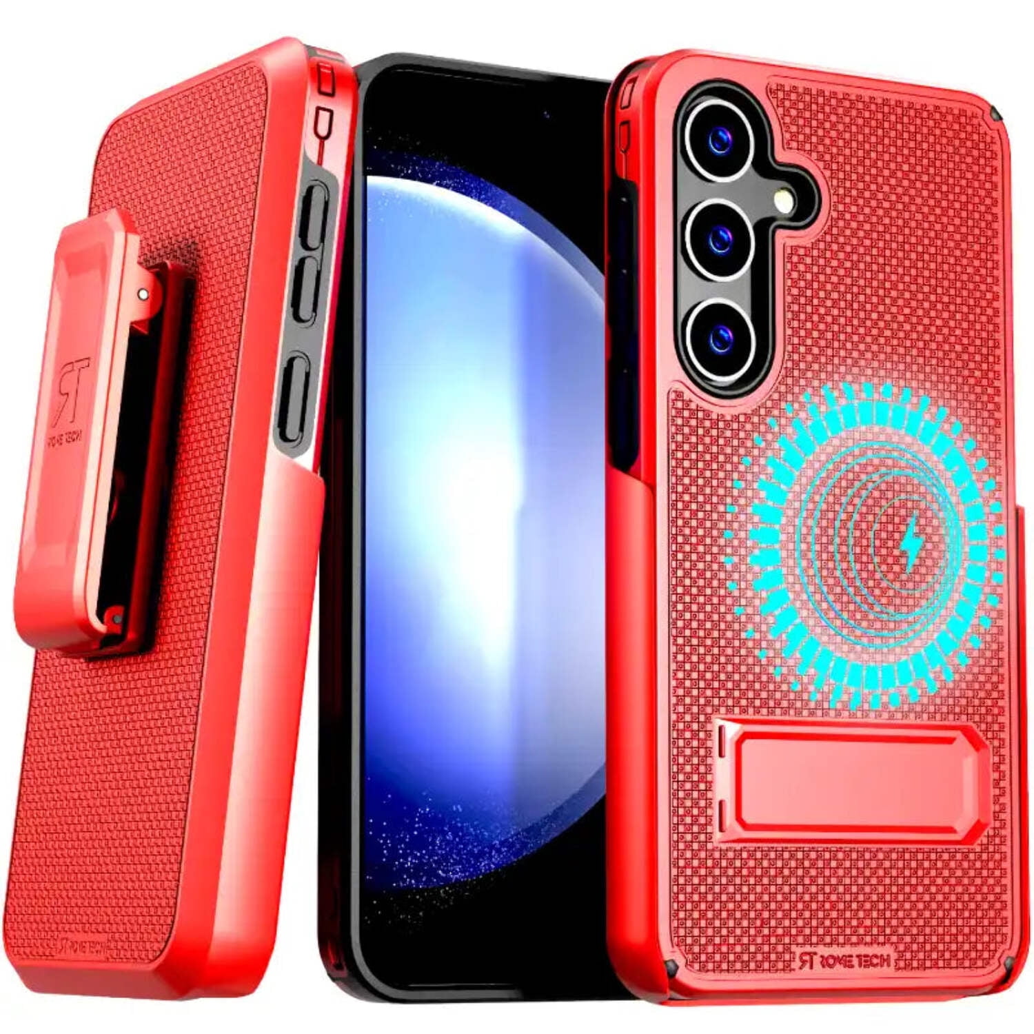 Rome Tech Samsung Galaxy S24 Belt Clip Holster - Red - Walmart.com