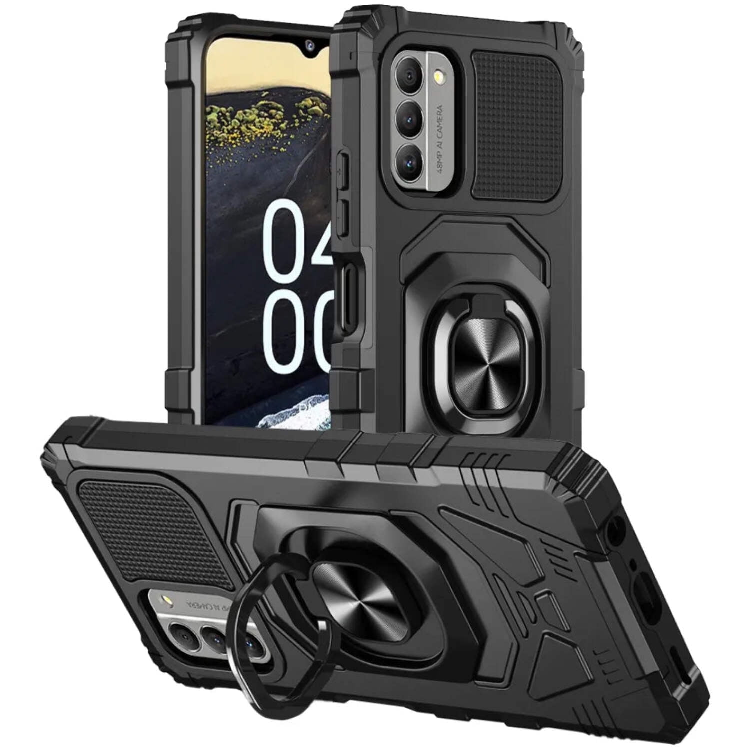 Rome Tech Heavy Duty Armor Case with Kickstand for Nokia G100 / C300 ...