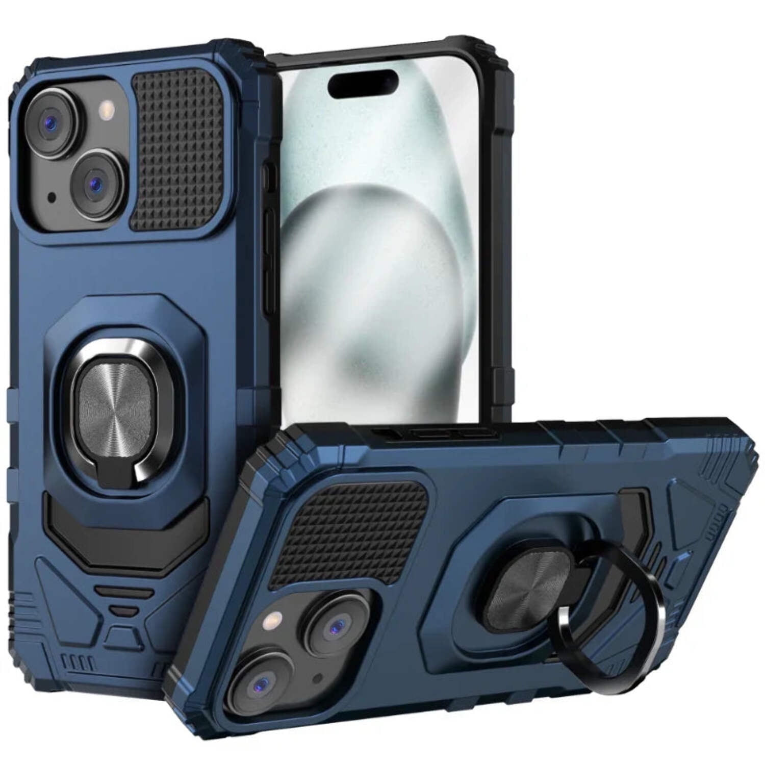 Rome Tech iPhone 15 Heavy Duty Armor Case - Blue - Walmart.com