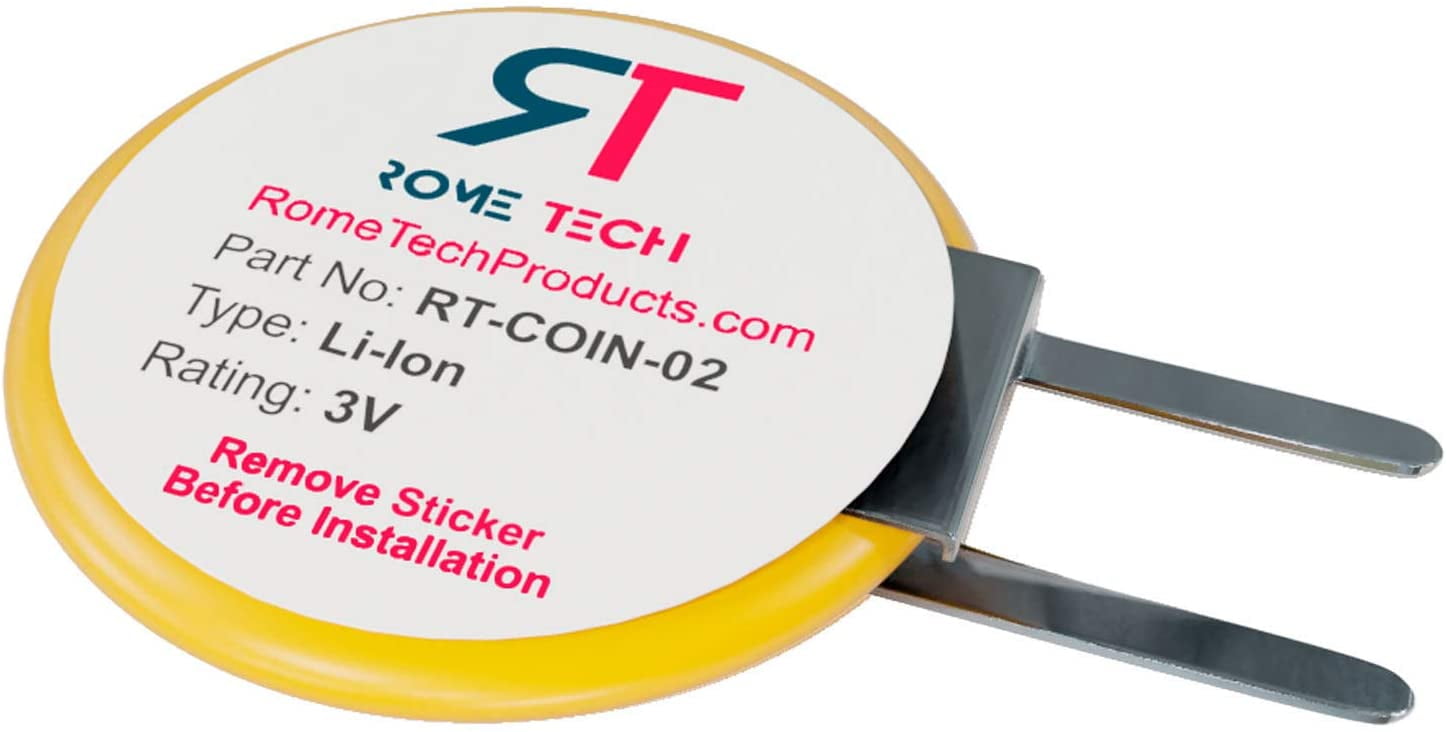 Rome Tech ML1220 Rechargeable Coin Cell Battery w/Tabs (RT-COIN-02) (3 ...