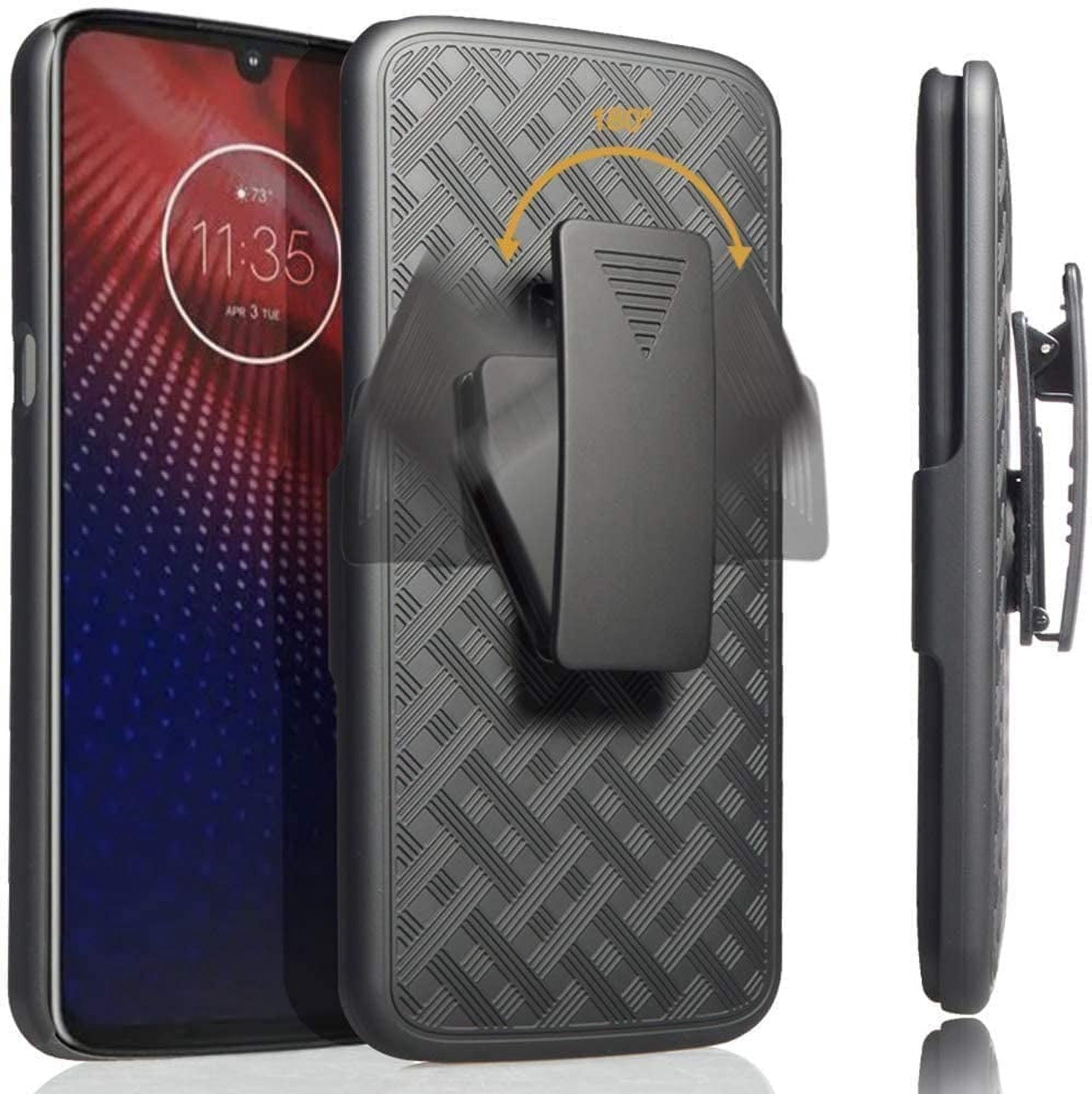 Rome Tech Motorola Moto Z4 Shell Holster Combo Case With Belt clip ...