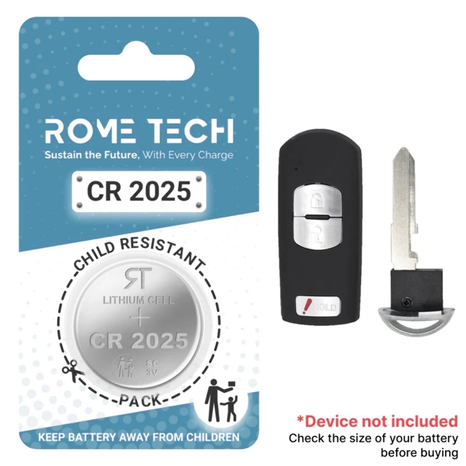 Rome Tech Replacement Battery for Key Fob - Mazda CX-5 2013-2019 ...