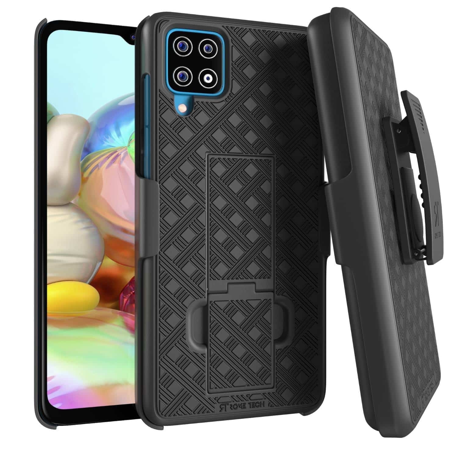Rome Tech for Samsung Galaxy A12 Shell Holster Combo Case With Belt clip - Walmart.com