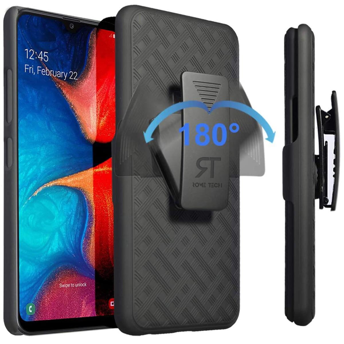 Rome Tech Samsung Galaxy A20 Shell Holster Combo Case - Black - Walmart.com