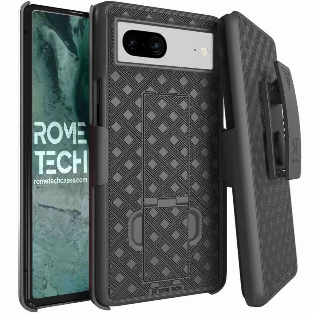 Rome Tech Google Pixel 7A Shell Holster Combo Case - Black - Walmart.com