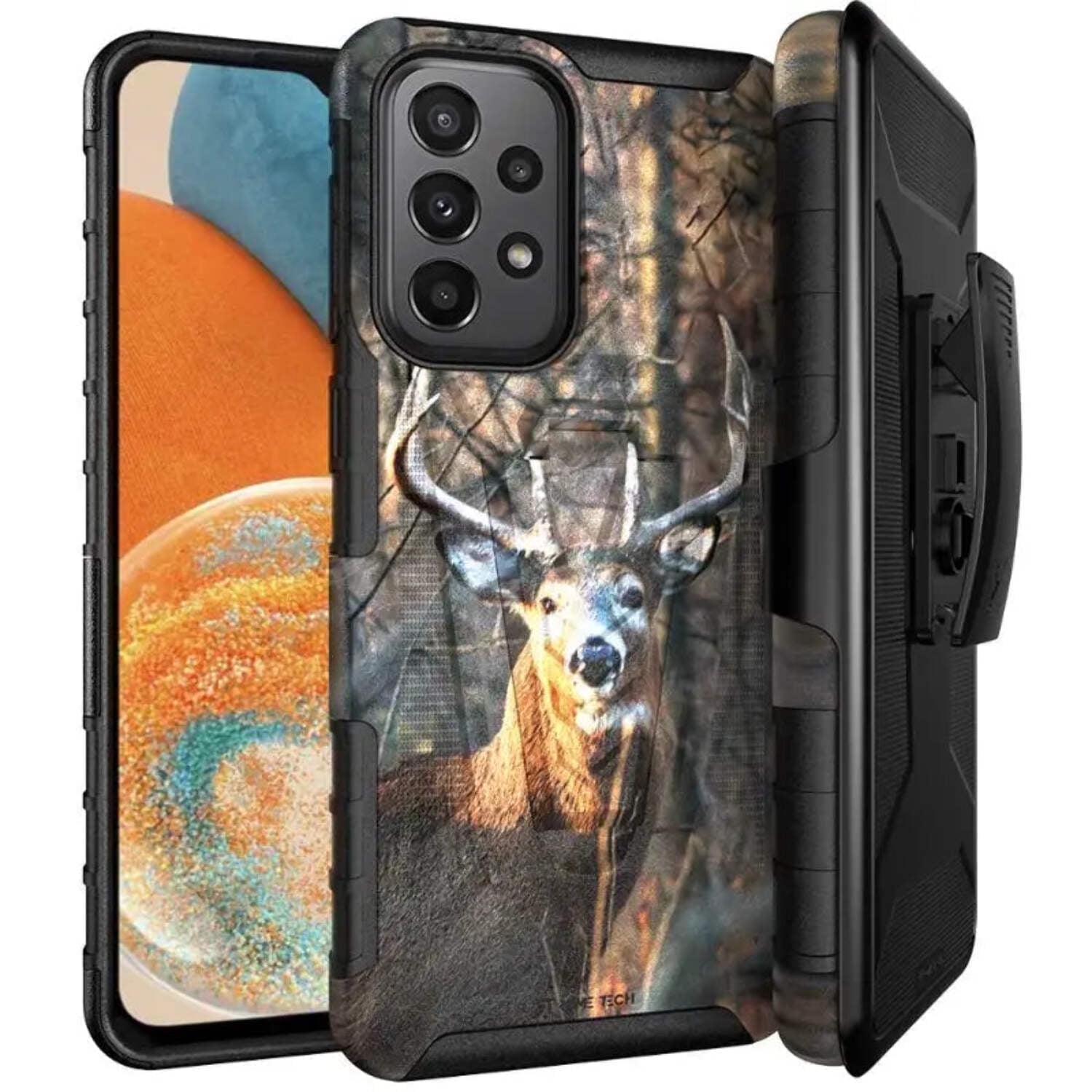 Rome Tech for Samsung Galaxy A23 Case with Clip Holster - Camo Deer ...