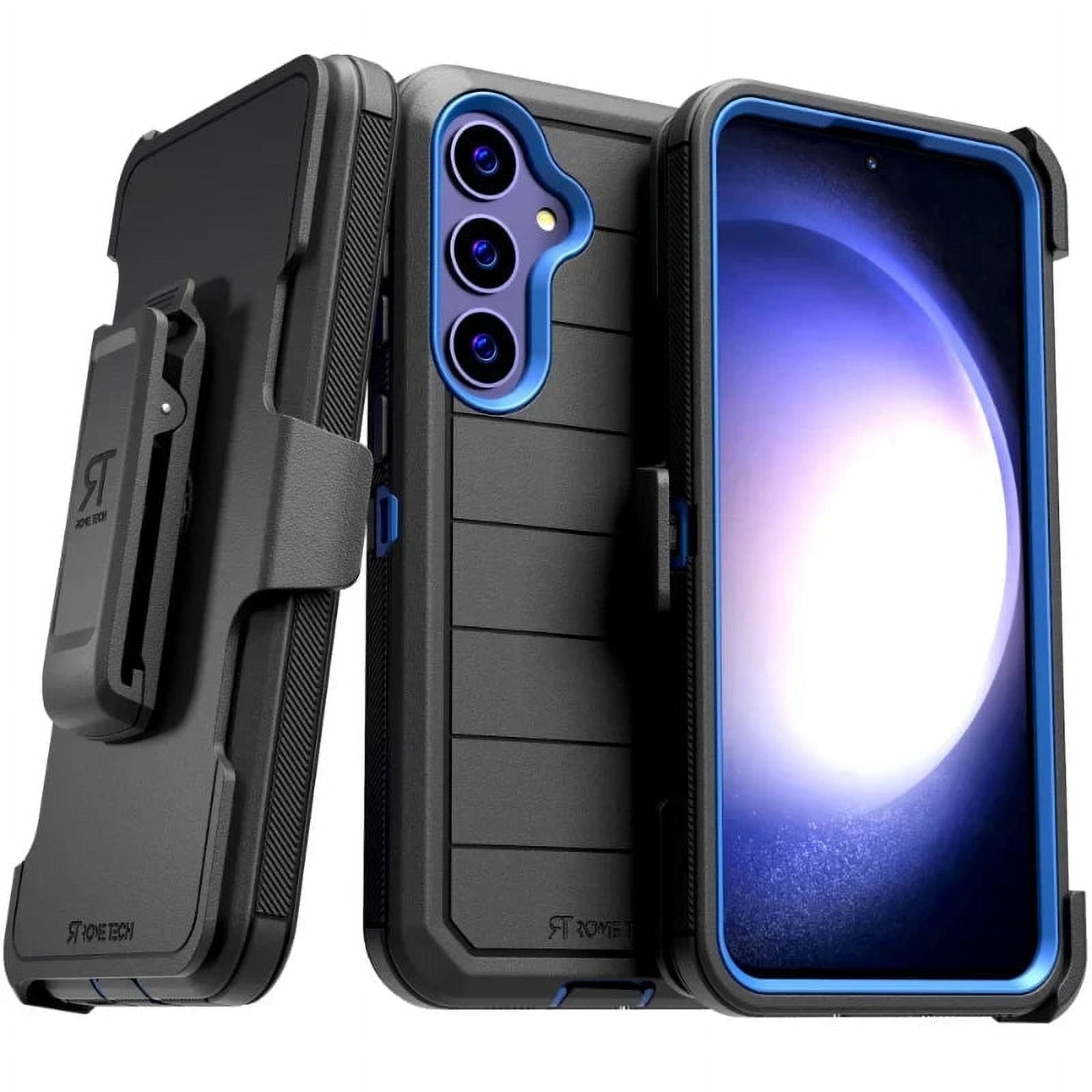 Rome Tech Samsung Galaxy S24 Plus Case with Belt Clip - Black & Blue ...