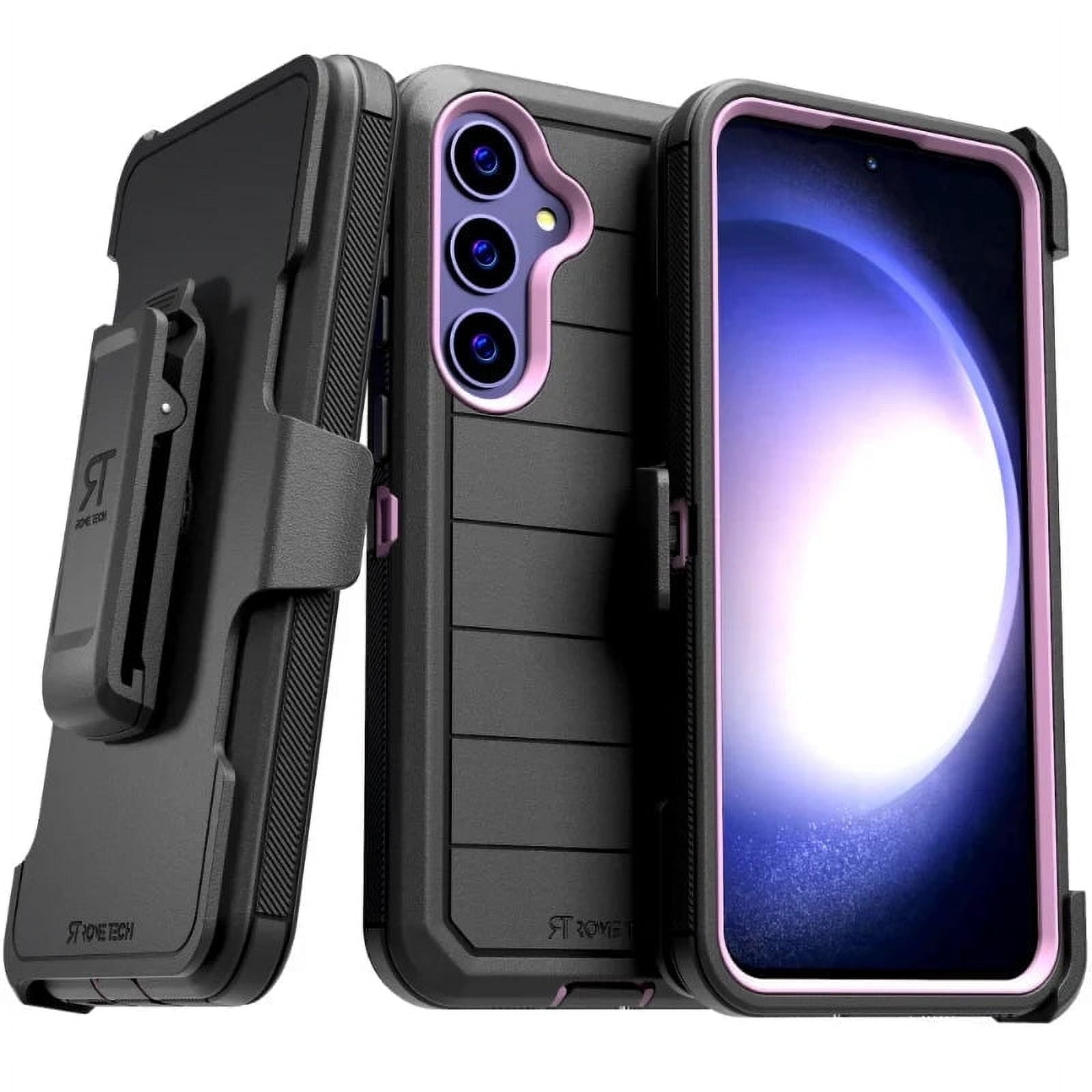 Rome Tech Samsung Galaxy S24 Plus Case with Belt Clip - Black & Light ...