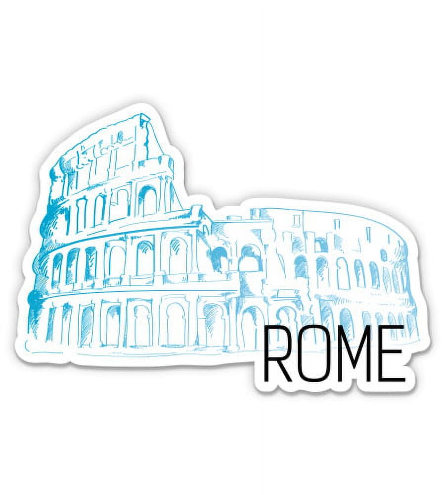 Rome Travel Coloseum - 8" Vinyl Sticker - For Car Laptop I-Pad ...