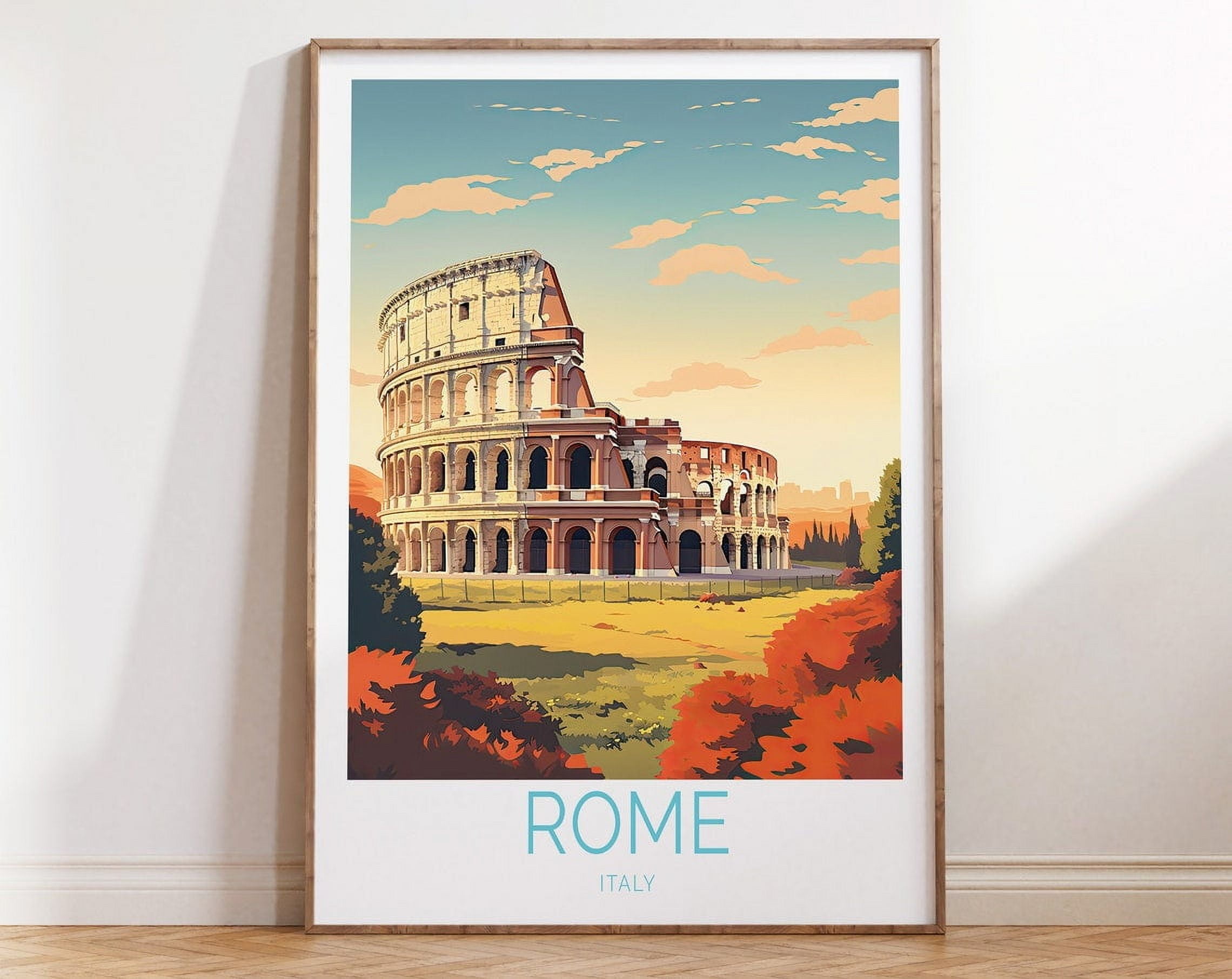 Rome Travel Poster Italy Travel Poster, Rome Travel Wall Art, Capri ...