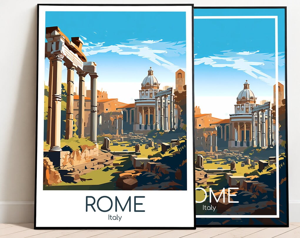 Rome Travel Poster Rome Poster Wall Art Italy Vintage Poster Rome ...