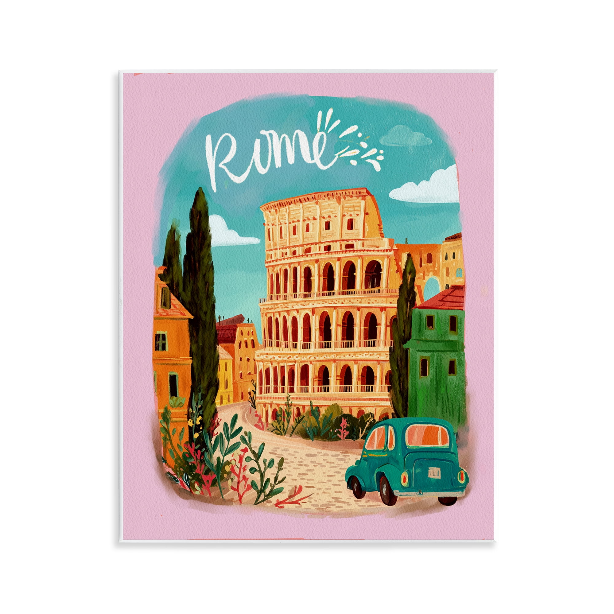 Rome Travel Spot Architecture Wall Plaque Art, design by Yen - Walmart.com