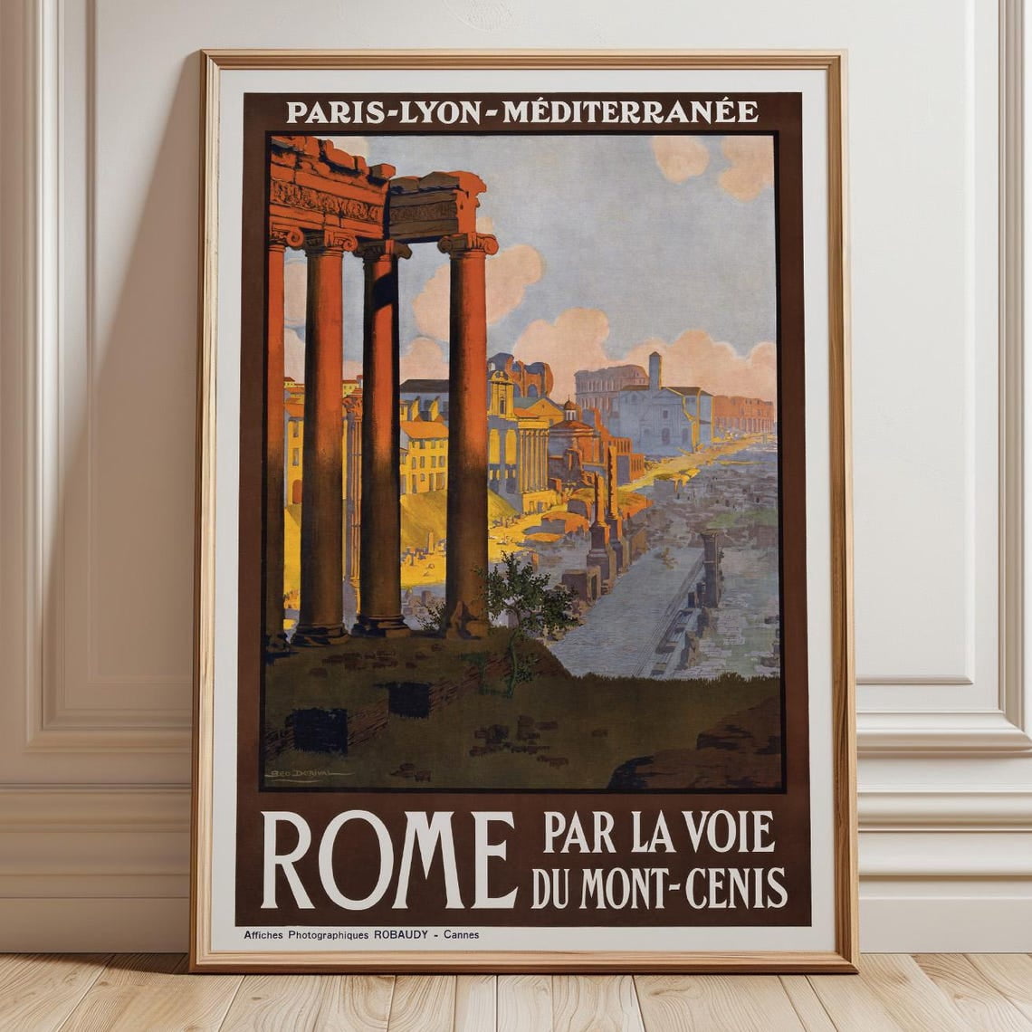 Rome Via Mont-Cenis Poster - Vintage French Railway Print By Geo ...