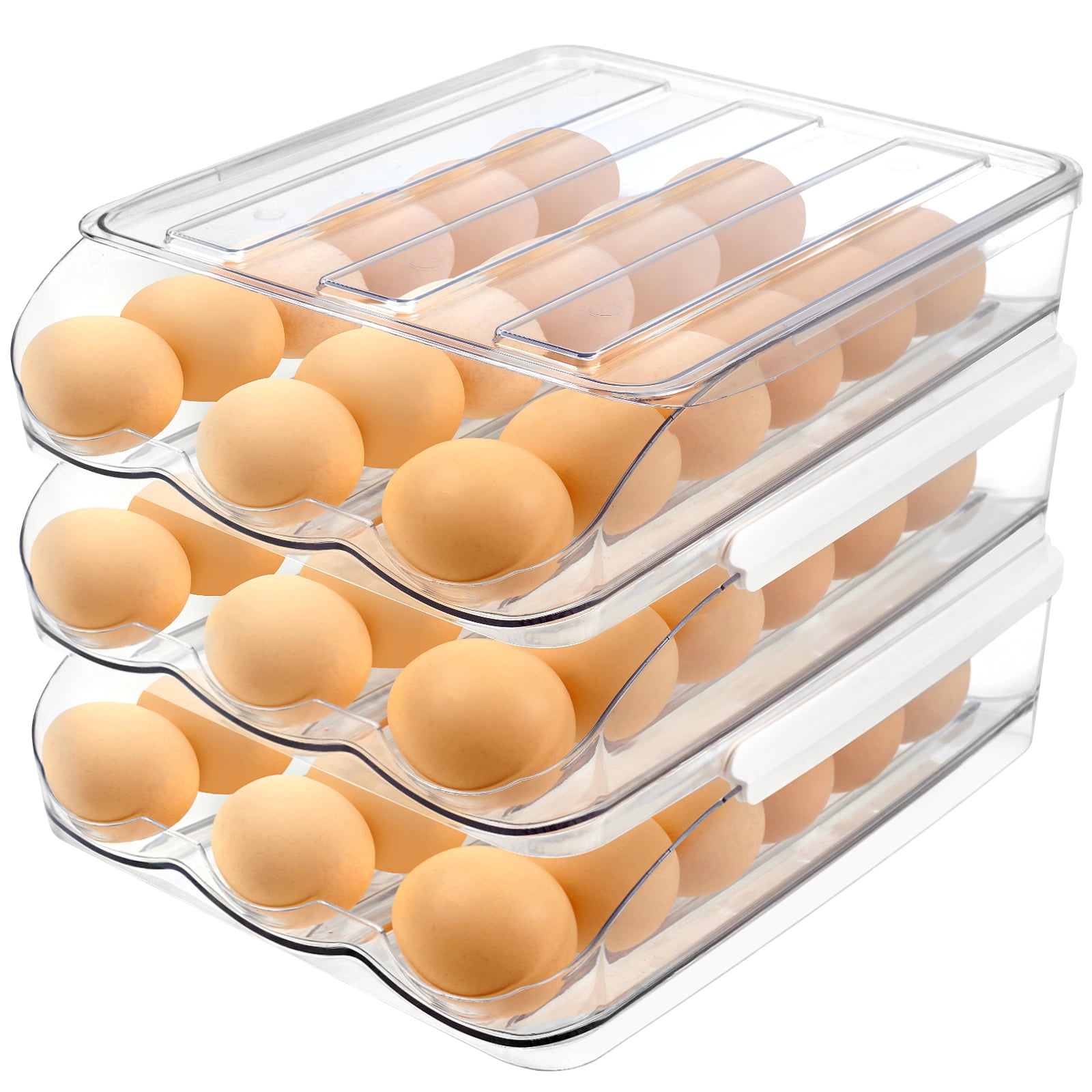 Romeda 54-Egg Capacity Holder with Lid, Stackable Storage Container ...