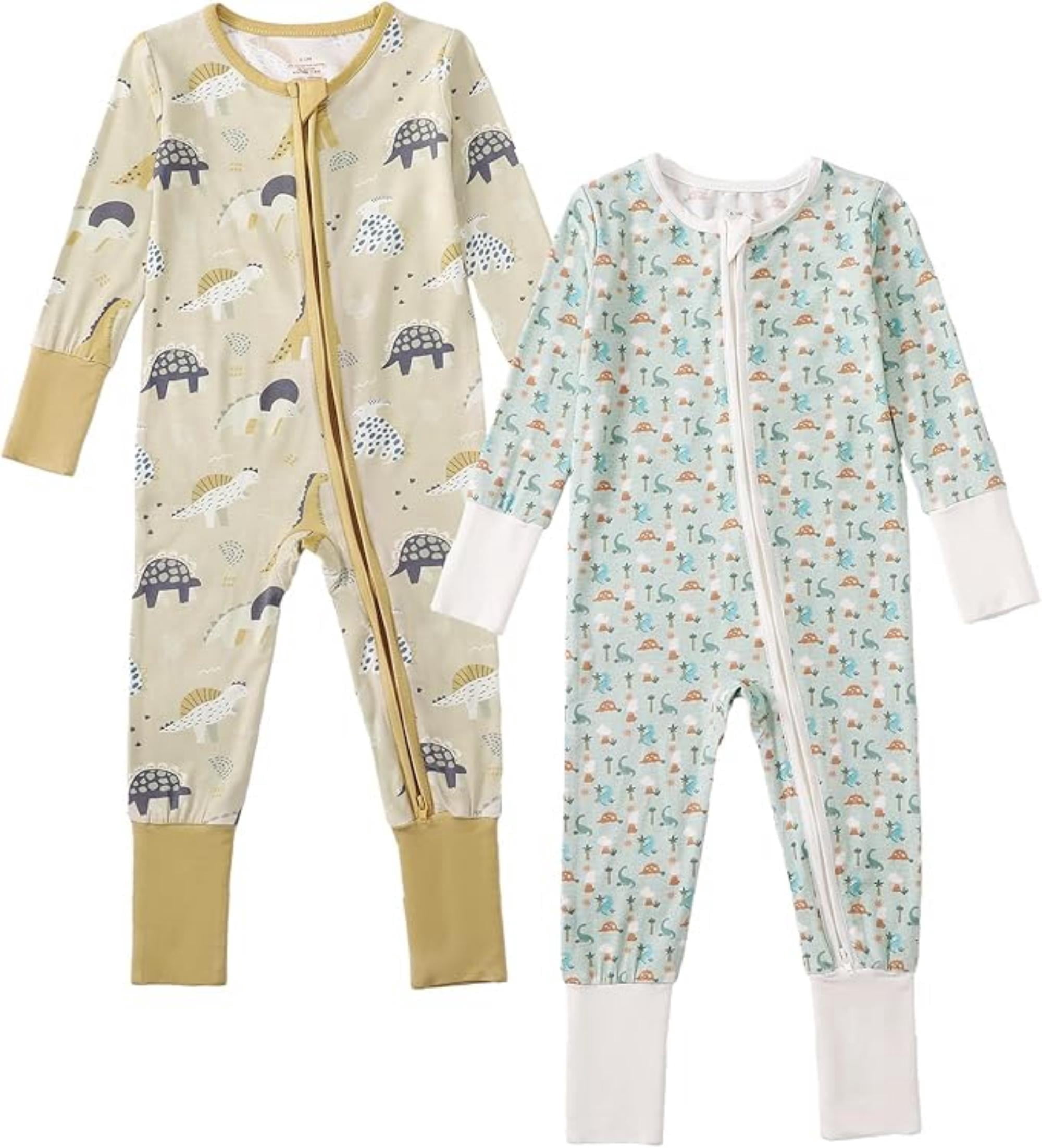 RomperinBox Bamboo Baby Pajamas ,Soft Zipper Long-Sleeved Baby ...