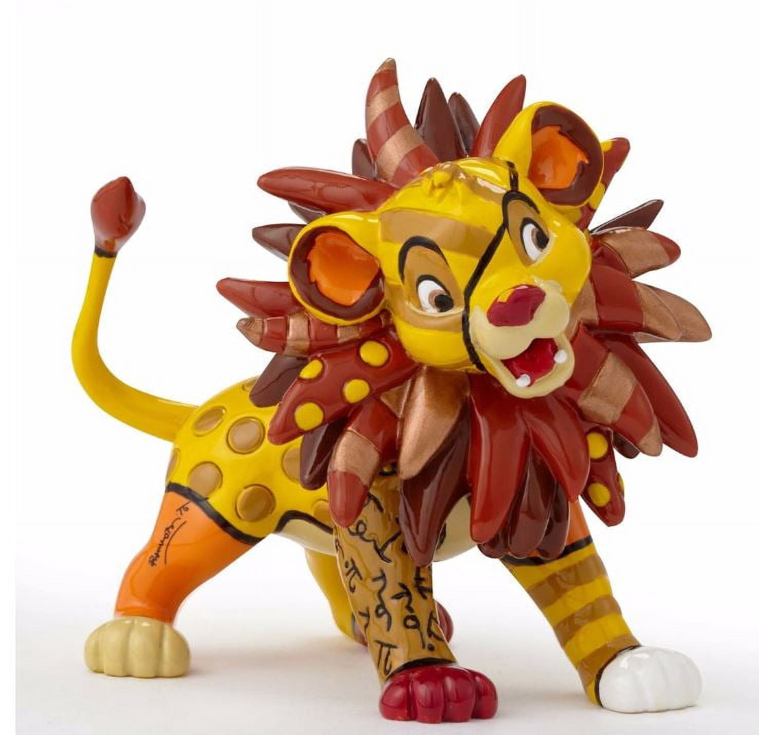Romero Britto Disney Simba The Lion King Pop Art Miniature Figurine ...