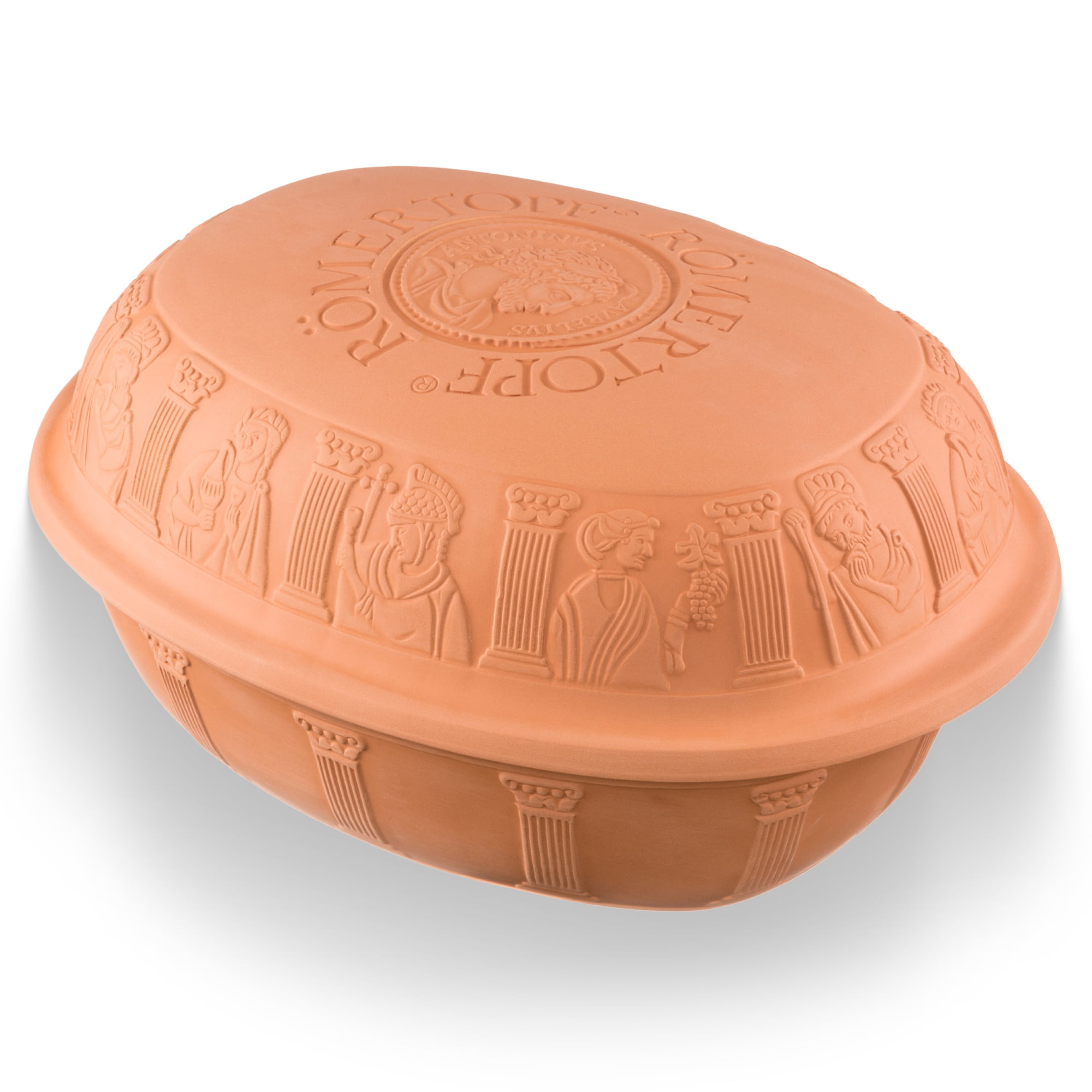 Romertopf Clay Roaster 7.3qt Nonstick Ceramic Dutch Oven, Terracotta ...