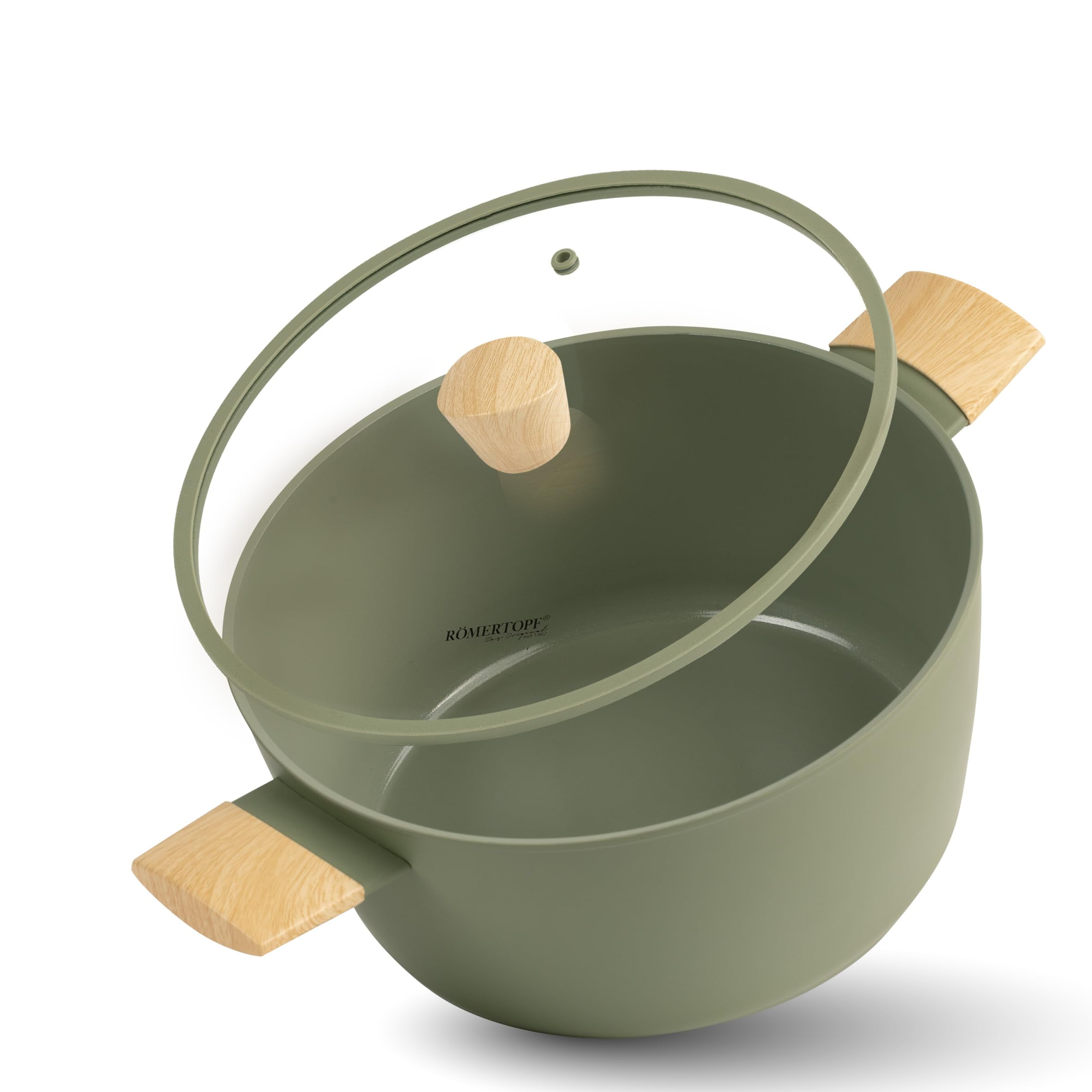 Romertopf Cooking Pots with Lid - 9.5" Non Stick Ceramic Dutch Oven Pot ...