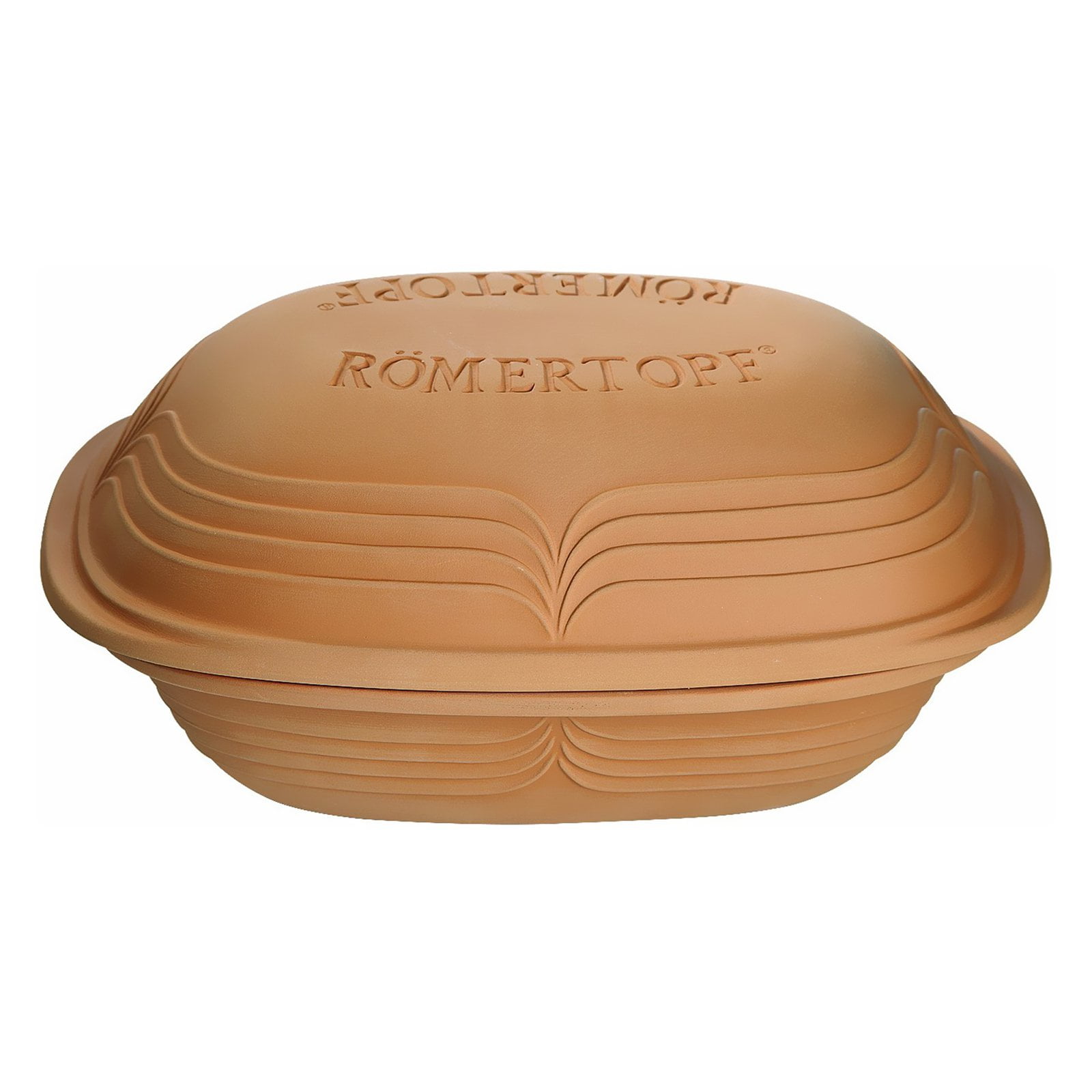 Romertopf by Reston Lloyd Modern Series Natural Clay Cooker, 3.1-Quart ...