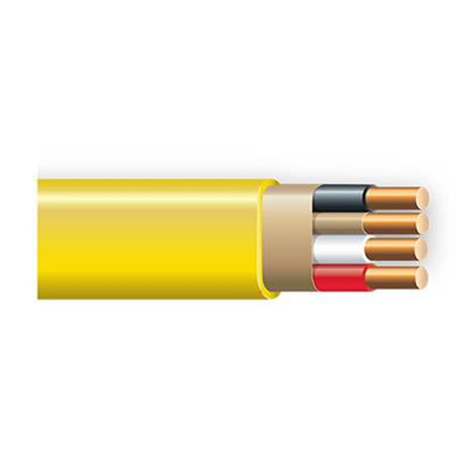 Romex 100 Ft. 12-3 Solid Yellow NMW/G Electrical Wire - Walmart.com
