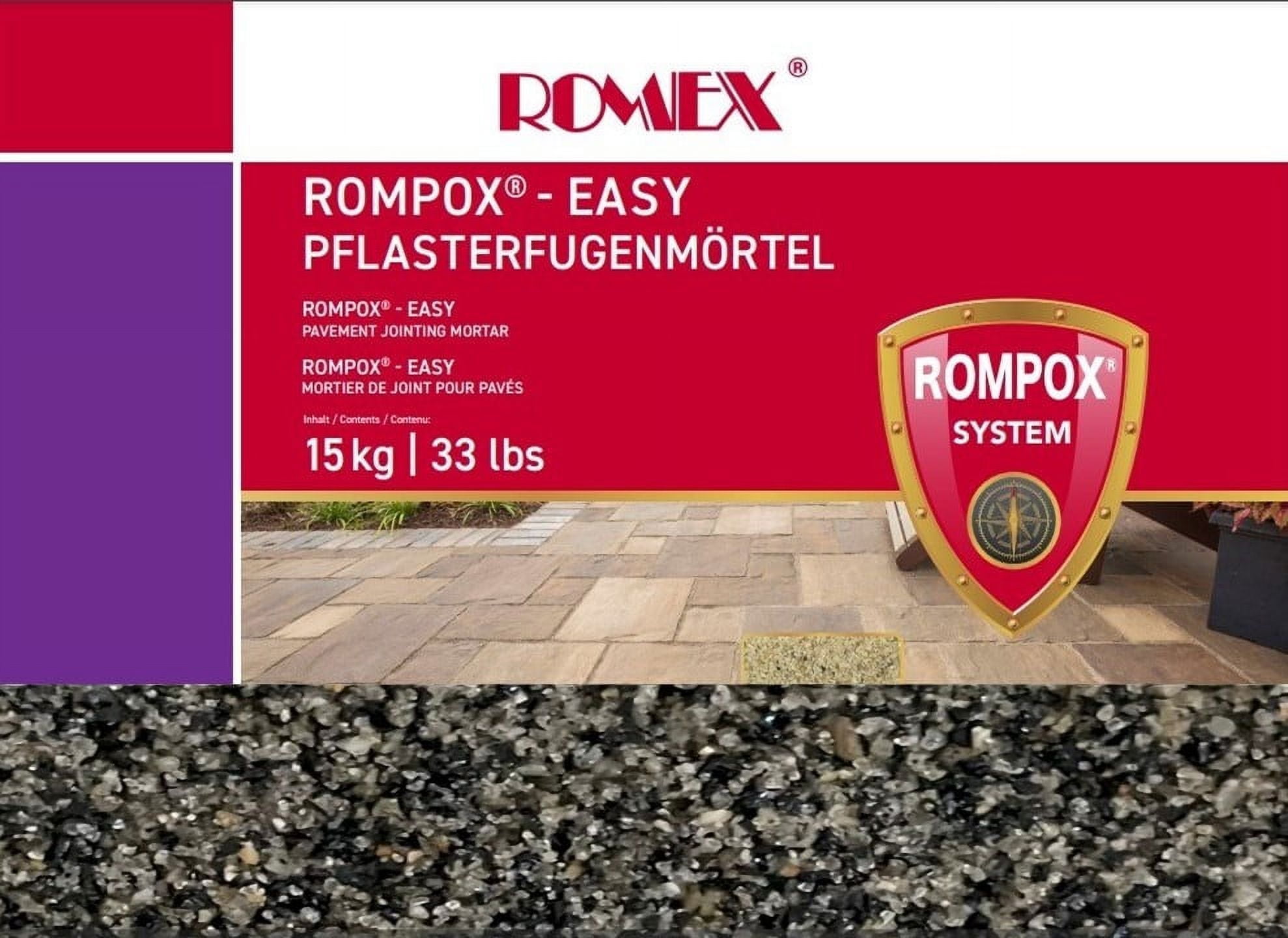 Romex Rompox Easy 33lbs BASALT Pre-Mixed Permeable Joint Compound ...
