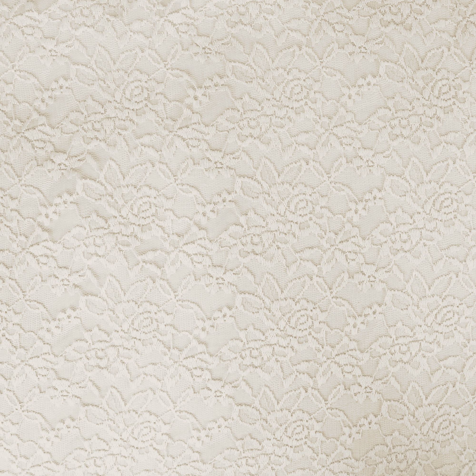 Romex Textiles Nylon Spandex Floral Lace Fabric - Cream - Walmart.com