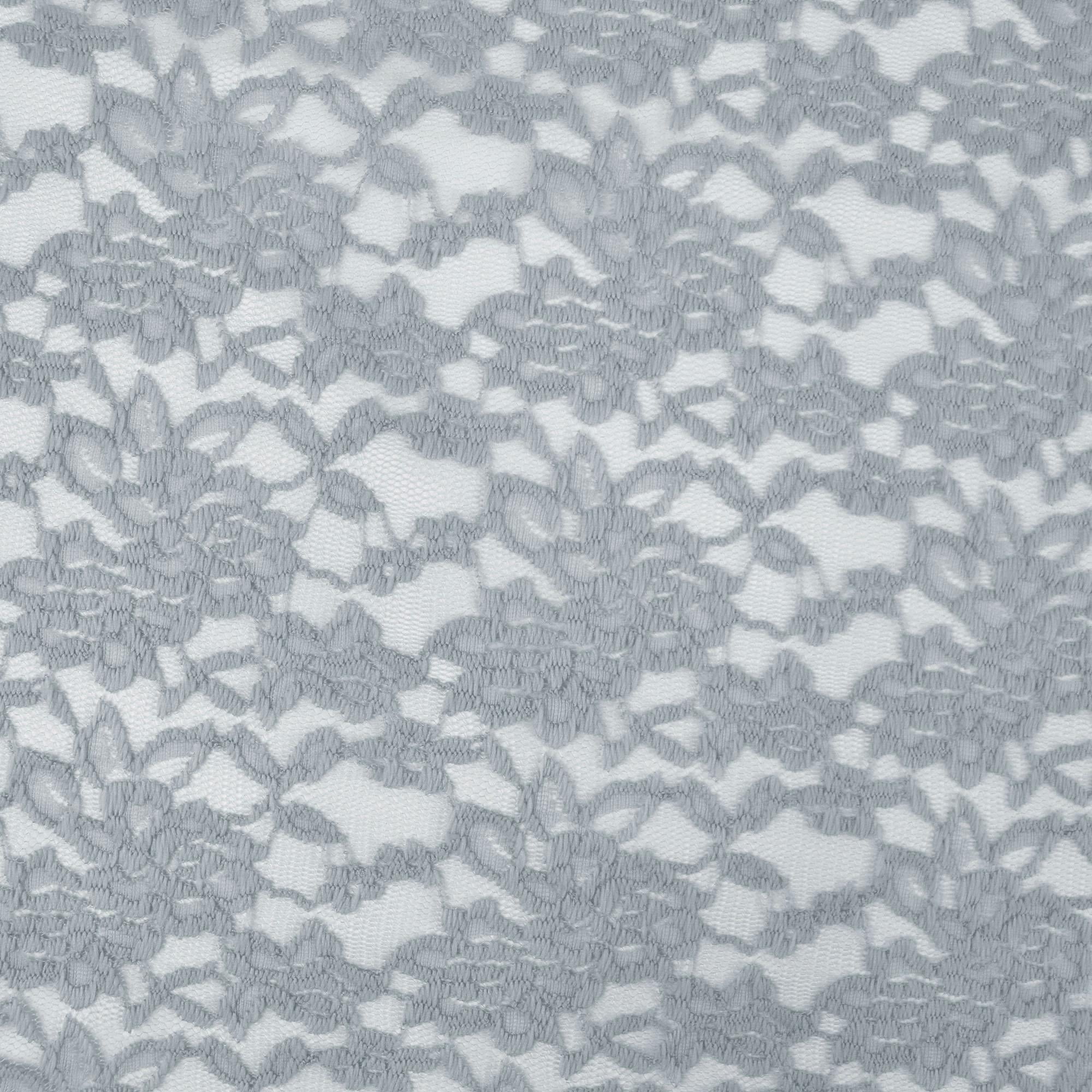 Romex Textiles Nylon Spandex Floral Lace Fabric - Grey - Walmart.com