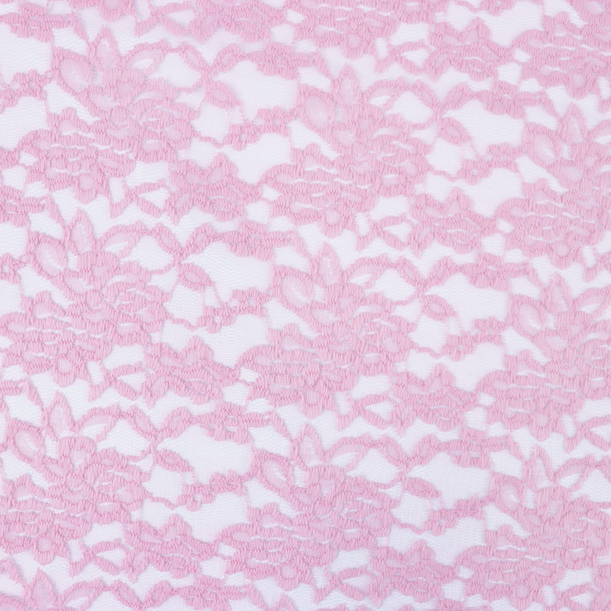 Romex Textiles Nylon Spandex Floral Lace Fabric - Light Pink - Walmart.com