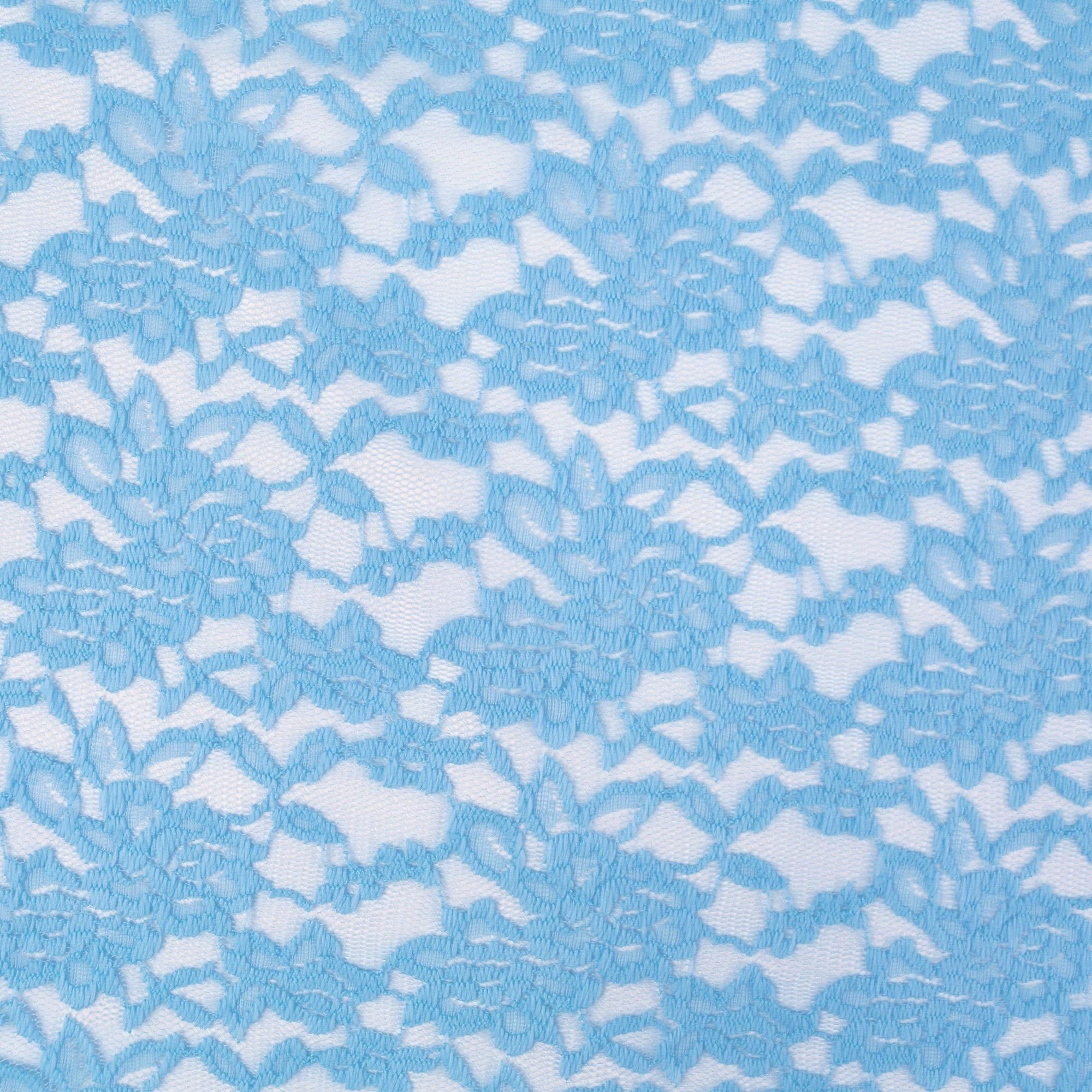 Romex Textiles Nylon Spandex Floral Lace Fabric - Sky Blue - Walmart.com