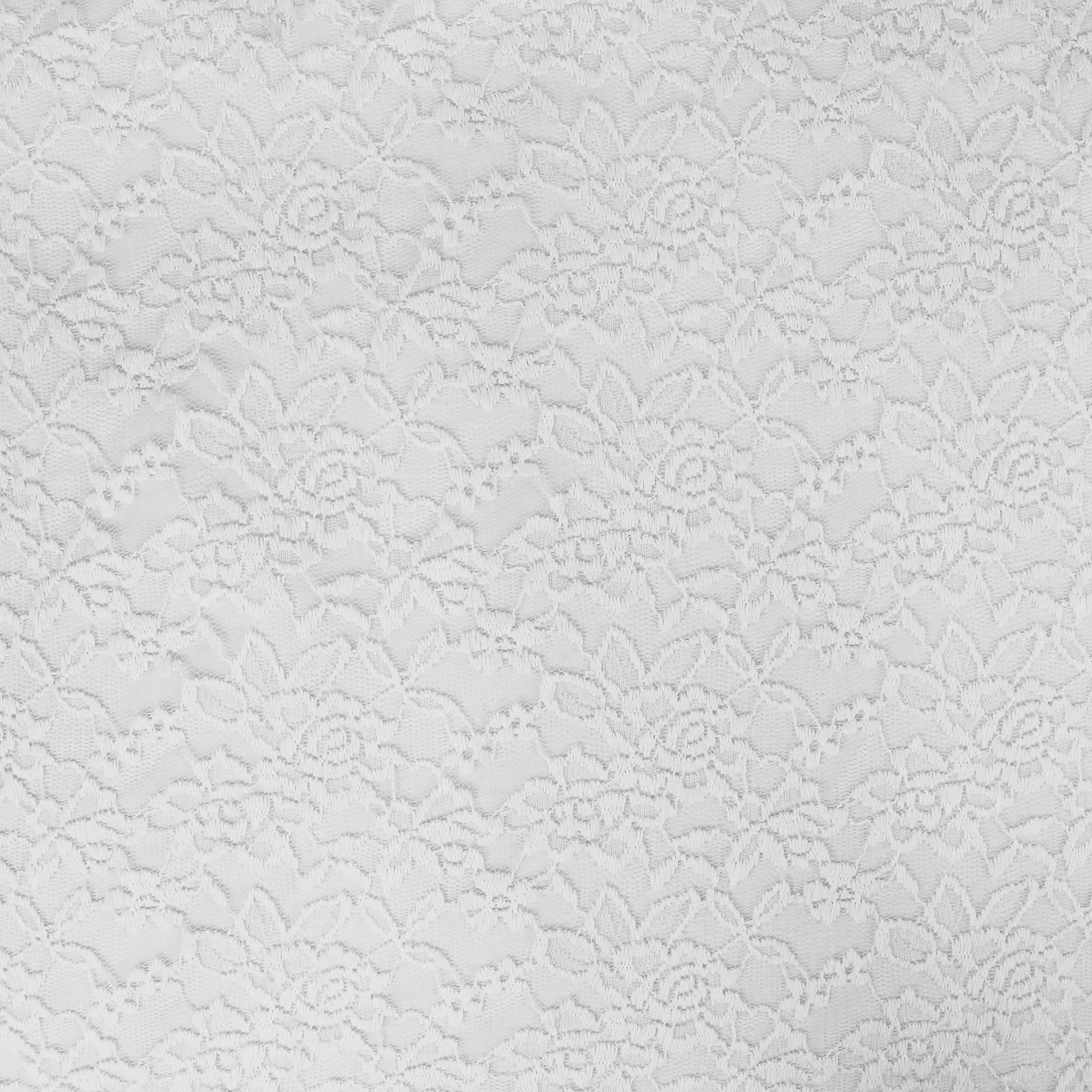 Romex Textiles Nylon Spandex Floral Lace Fabric - White - Walmart.com