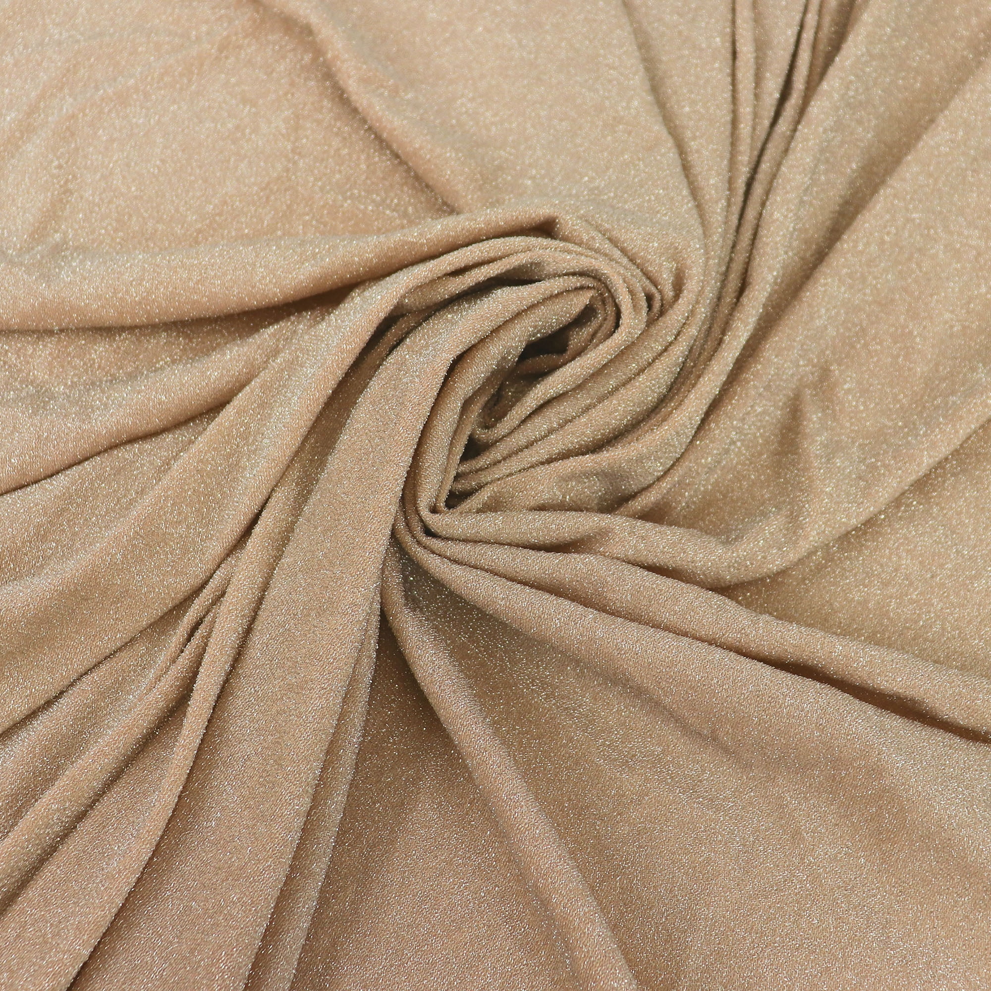 Romex Textiles Polyester Spandex Shiny Lurex Knit Fabric - Champagne ...