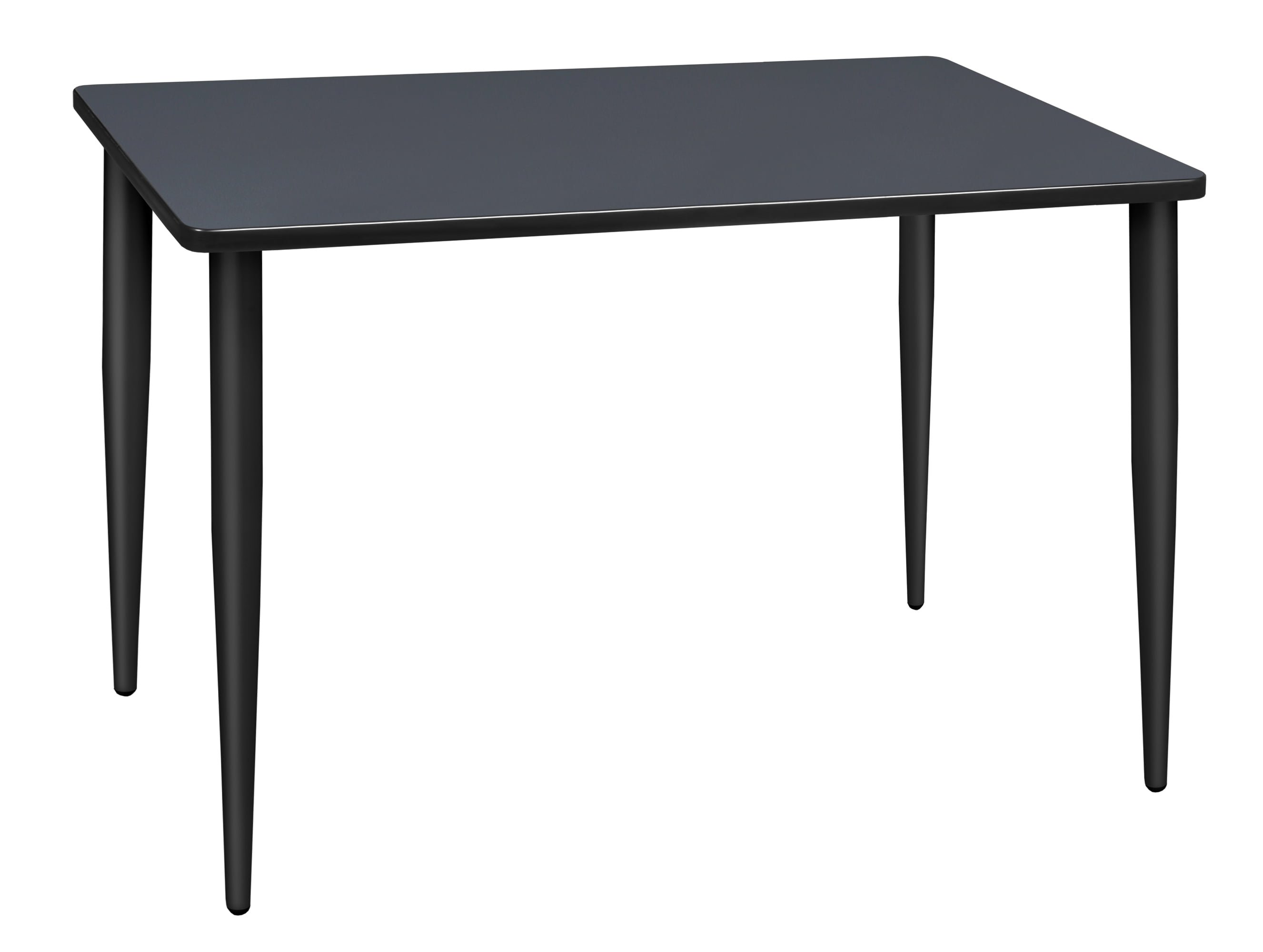 Romig Arco 48 x 24 in. Training Seminar Table- Grey Top, Black Tapered ...