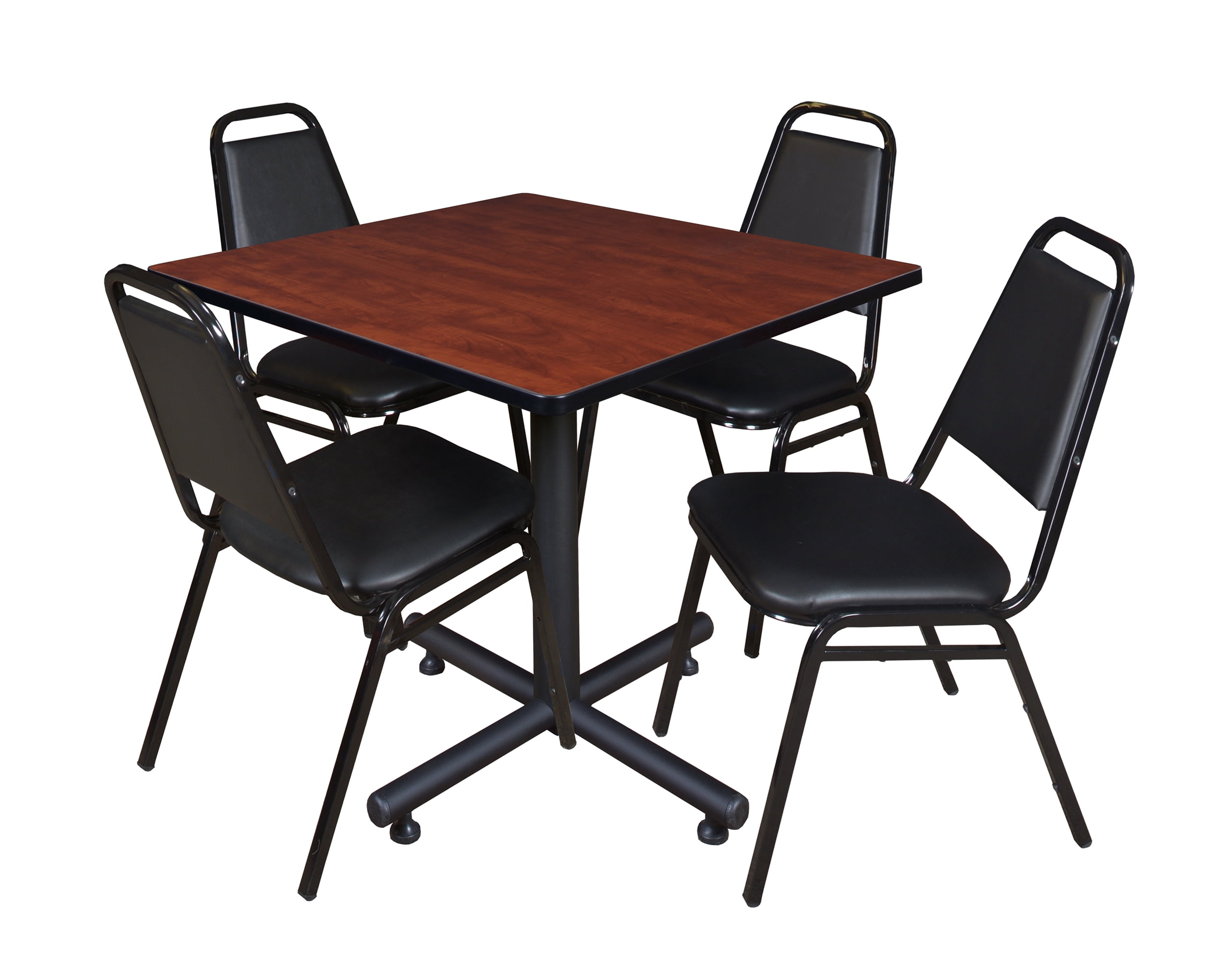 Romig Axis-Pro 36 in. Square X-Base Breakroom Table- Cherry, 4 ...