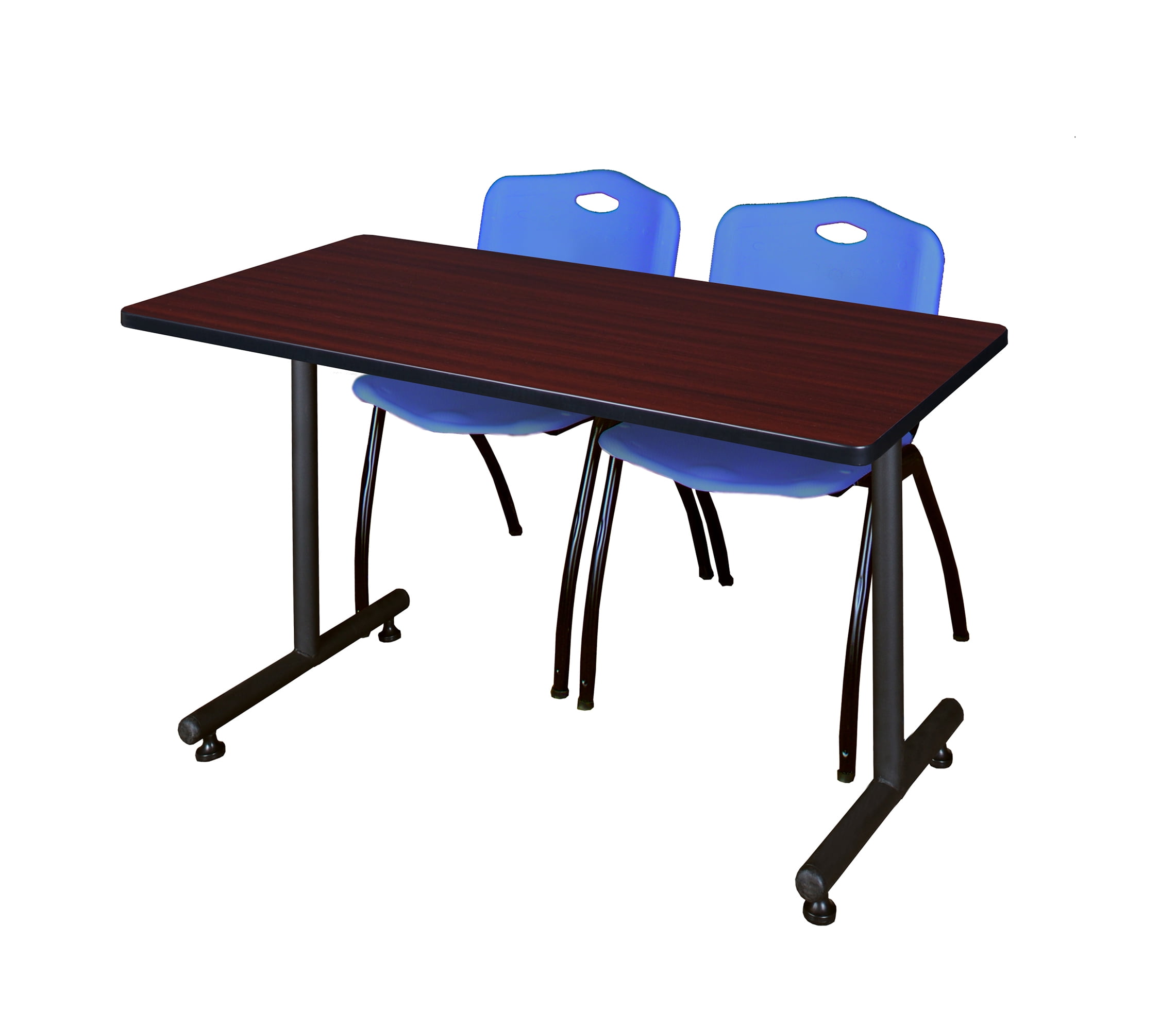 Romig Axis-Pro 48 x 24 in. T-Base Training Seminar Table- Mahogany, 2 M ...