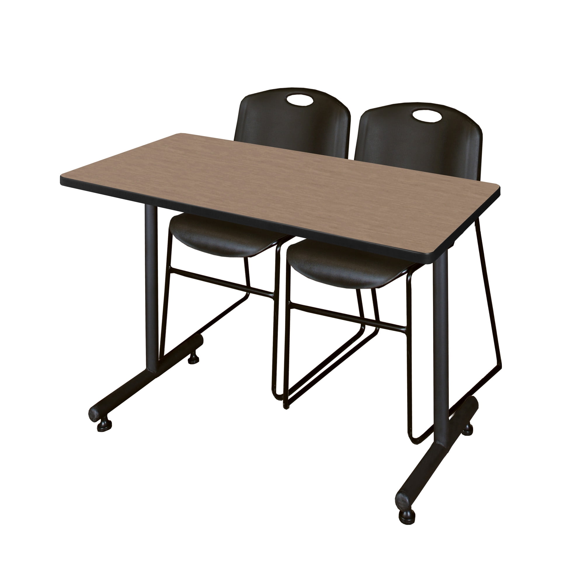Romig Axis-Pro 48 x 24 in. T-Base Training Seminar Table- Noble Oak, 2 ...