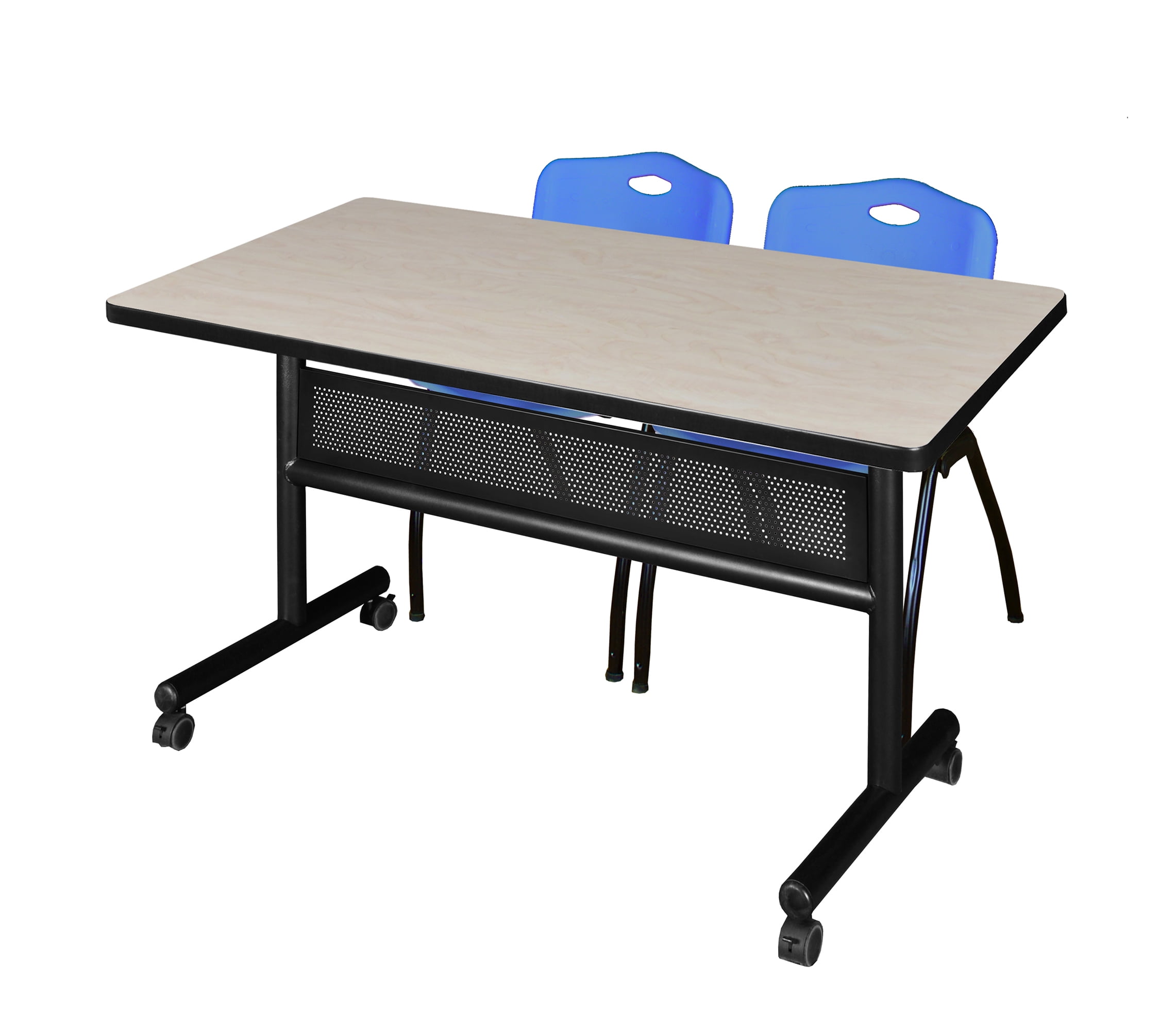 Romig Axis-Pro 48 x 30 in. Flip-Top Privacy Nesting Table- Maple, 2 M ...