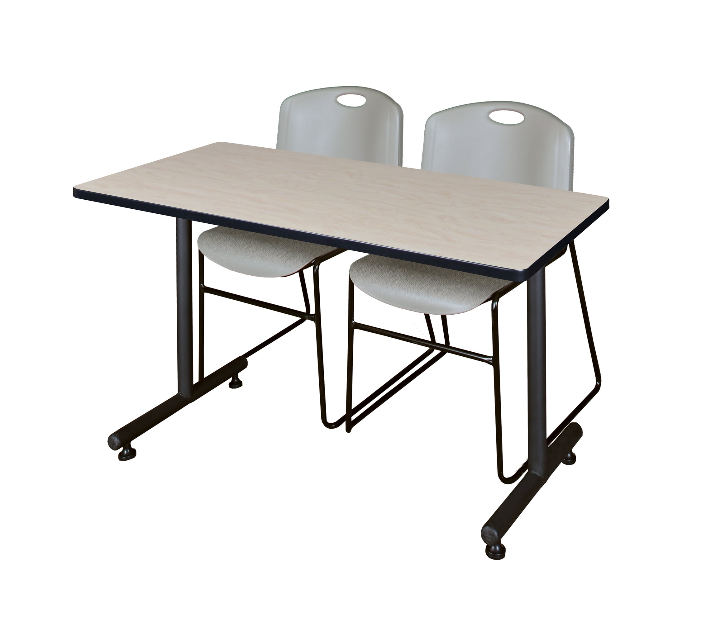 Romig Axis-Pro 48 x 30 in. T-Base Training Seminar Table- Maple, 2 Zeng ...
