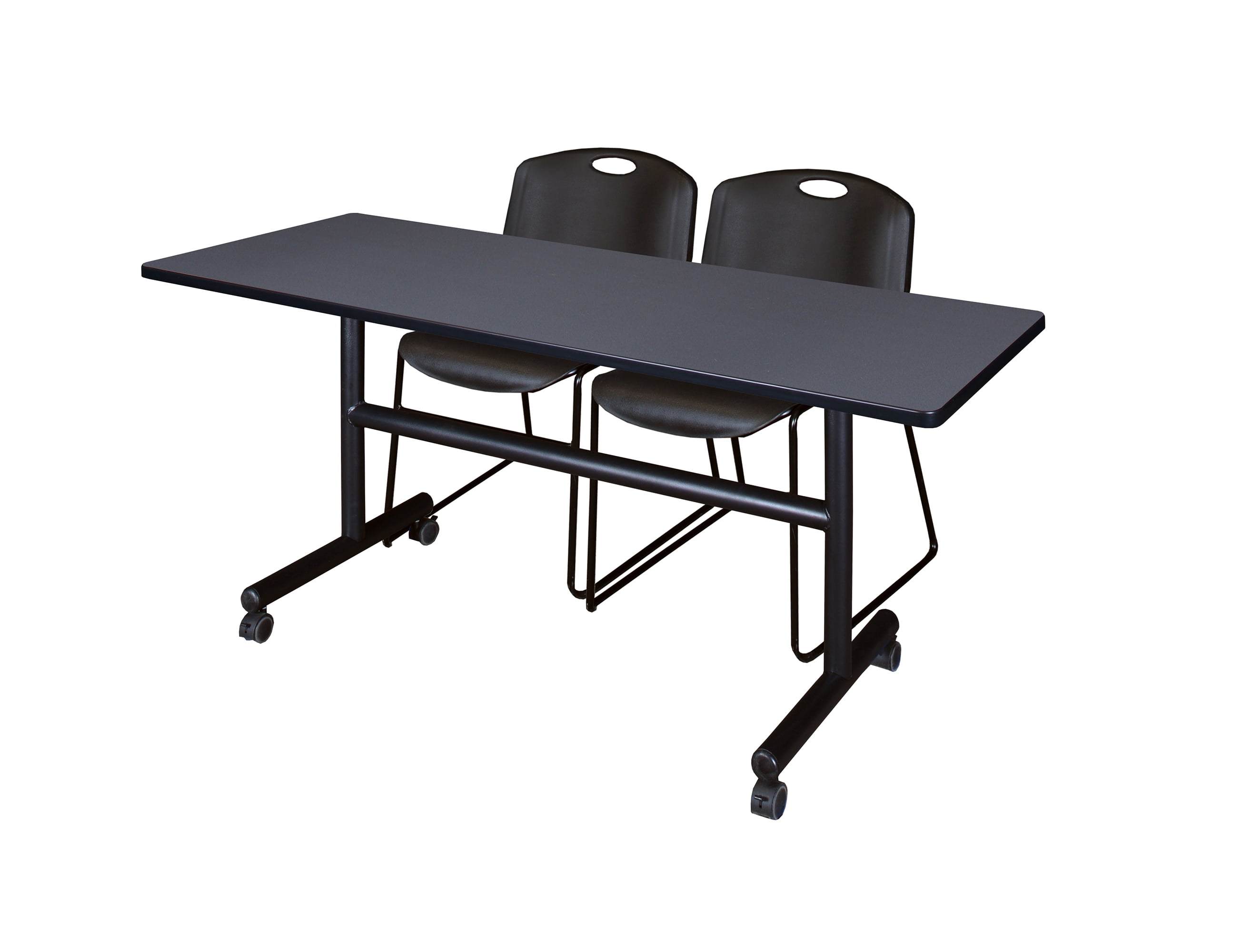Romig Axis-Pro 60 x 24 in. Flip-Top Training Nesting Table- Grey, 2 ...
