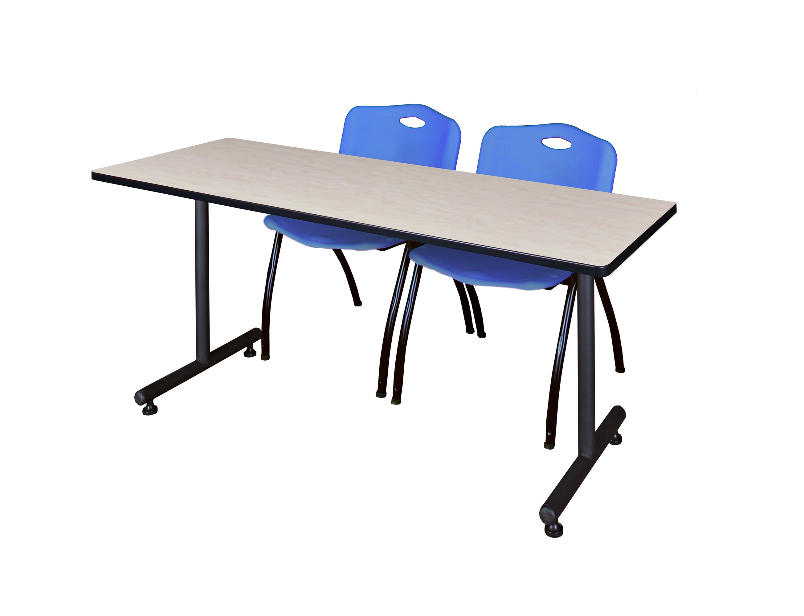 Romig Axis-Pro 60 x 24 in. T-Base Training Seminar Table- Maple, 2 M ...