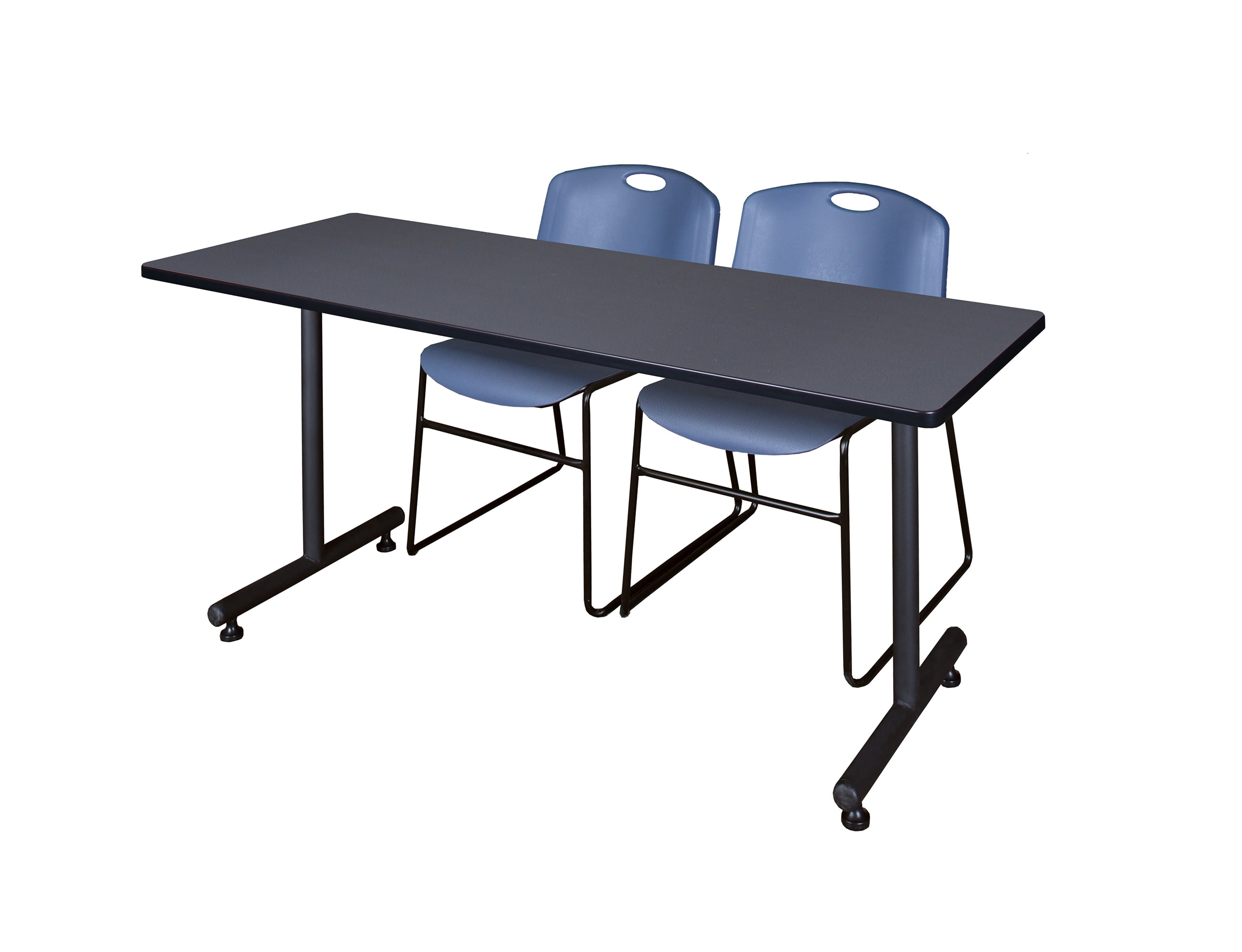 Romig Axis-Pro 66 x 30 in. T-Base Training Seminar Table- Grey, 2 Zeng ...