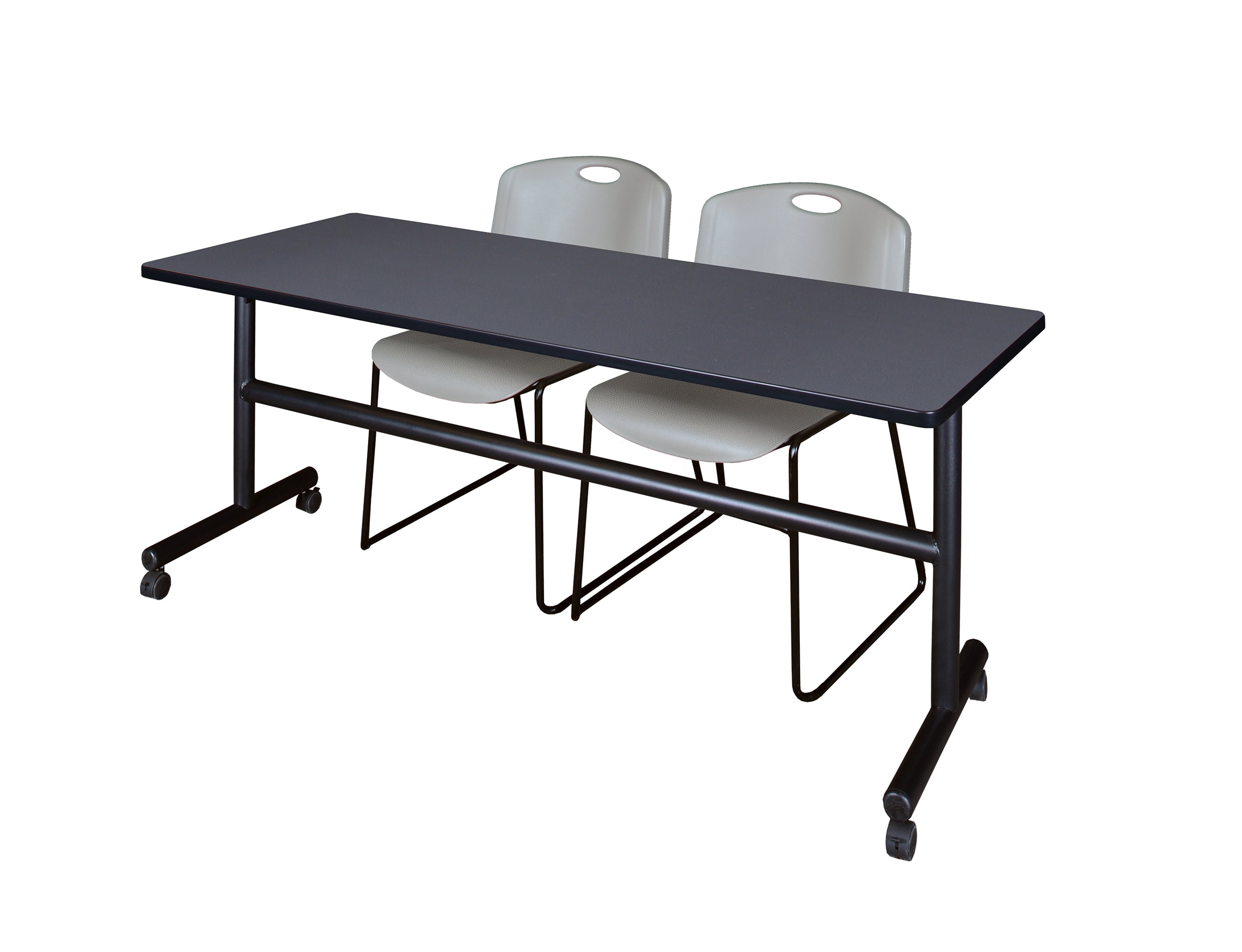 Romig Axis-Pro 72 x 24 in. Flip-Top Training Nesting Table- Grey, 2 ...