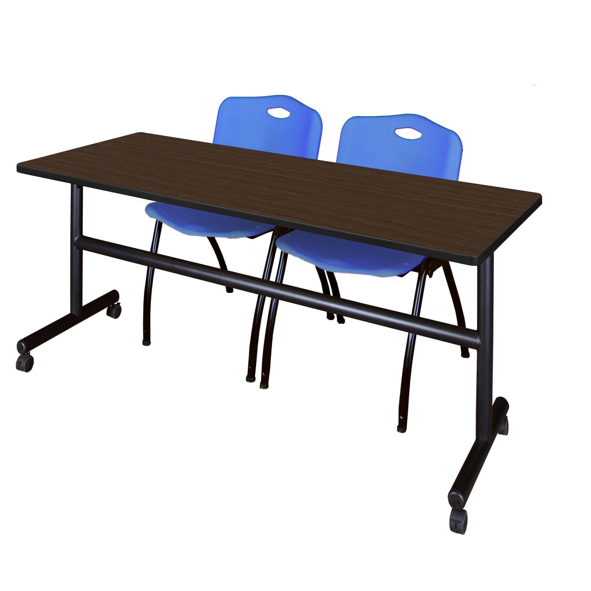 Romig Axis-Pro 72 x 24 in. Flip-Top Training Nesting Table- Neo Walnut ...