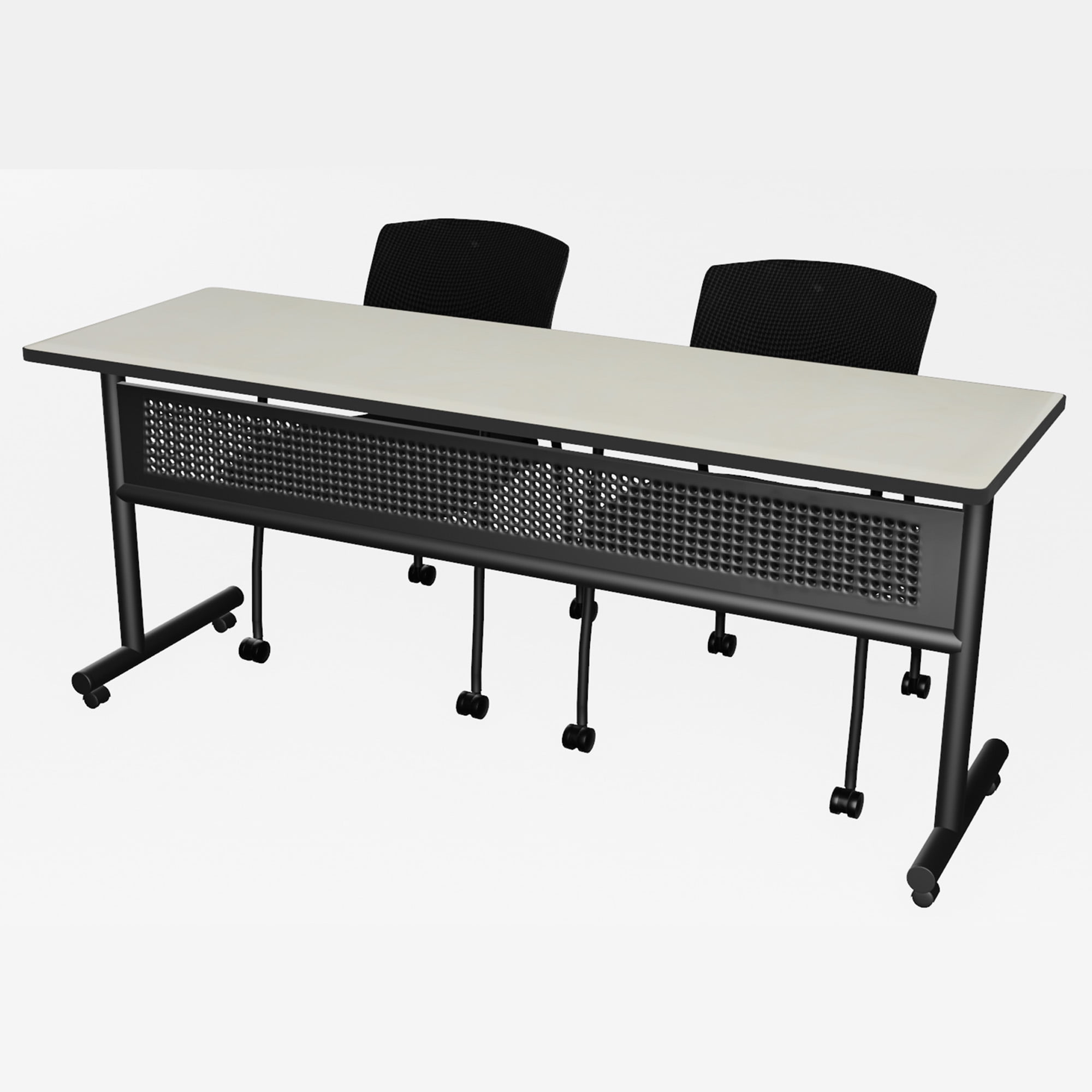 Romig Axis-Pro 72 x 24 in. Flip-Top Training Nesting Table w/ Modesty ...
