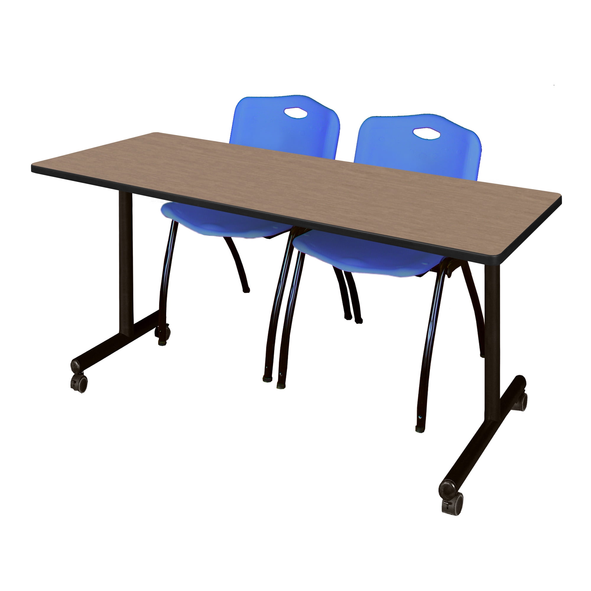 Romig Axis-Pro 72 x 24 in. Mobile T-Base Training Table- Noble Oak, 2 M ...
