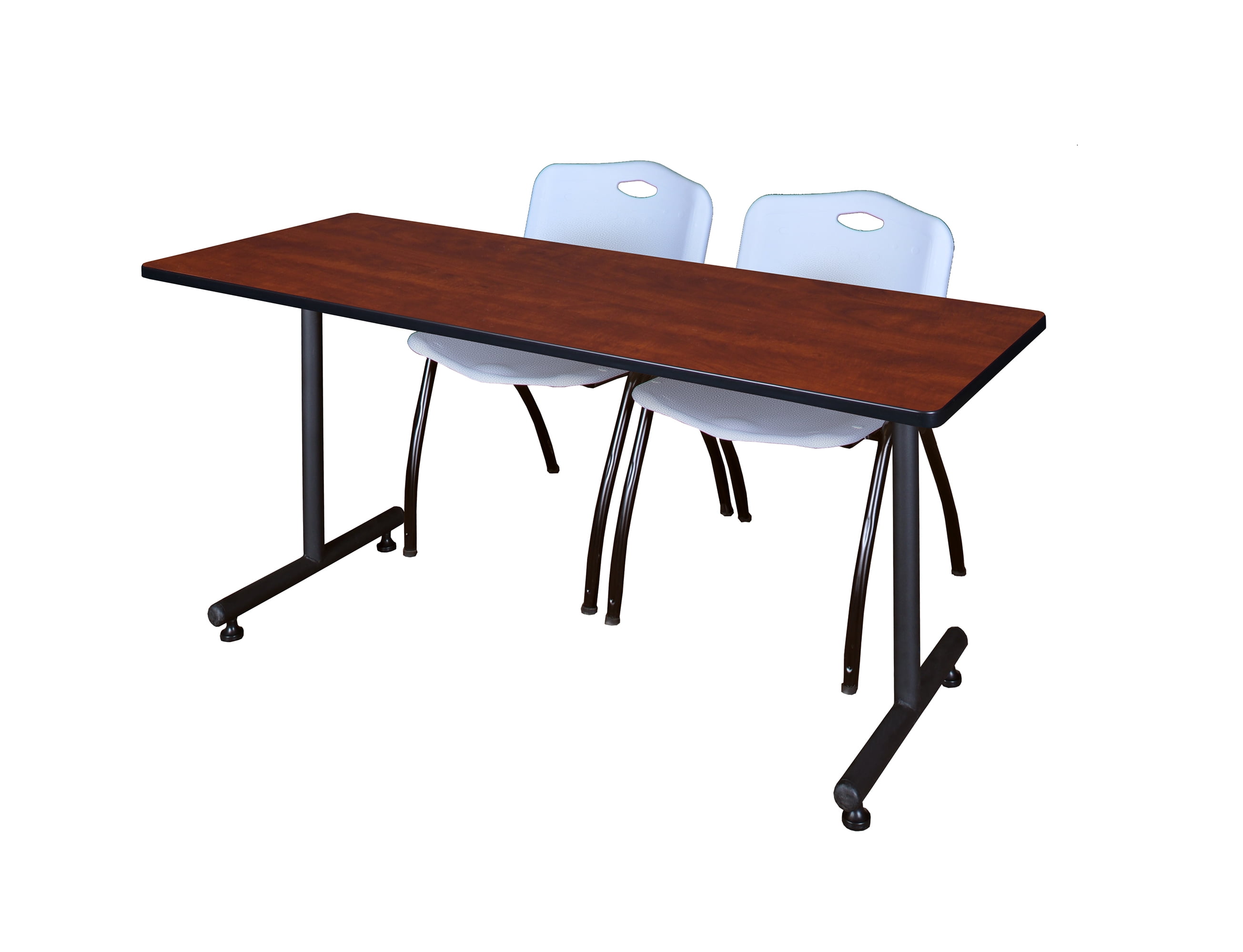 Romig Axis-Pro 72 x 24 in. T-Base Training Seminar Table- Cherry, 2 M ...