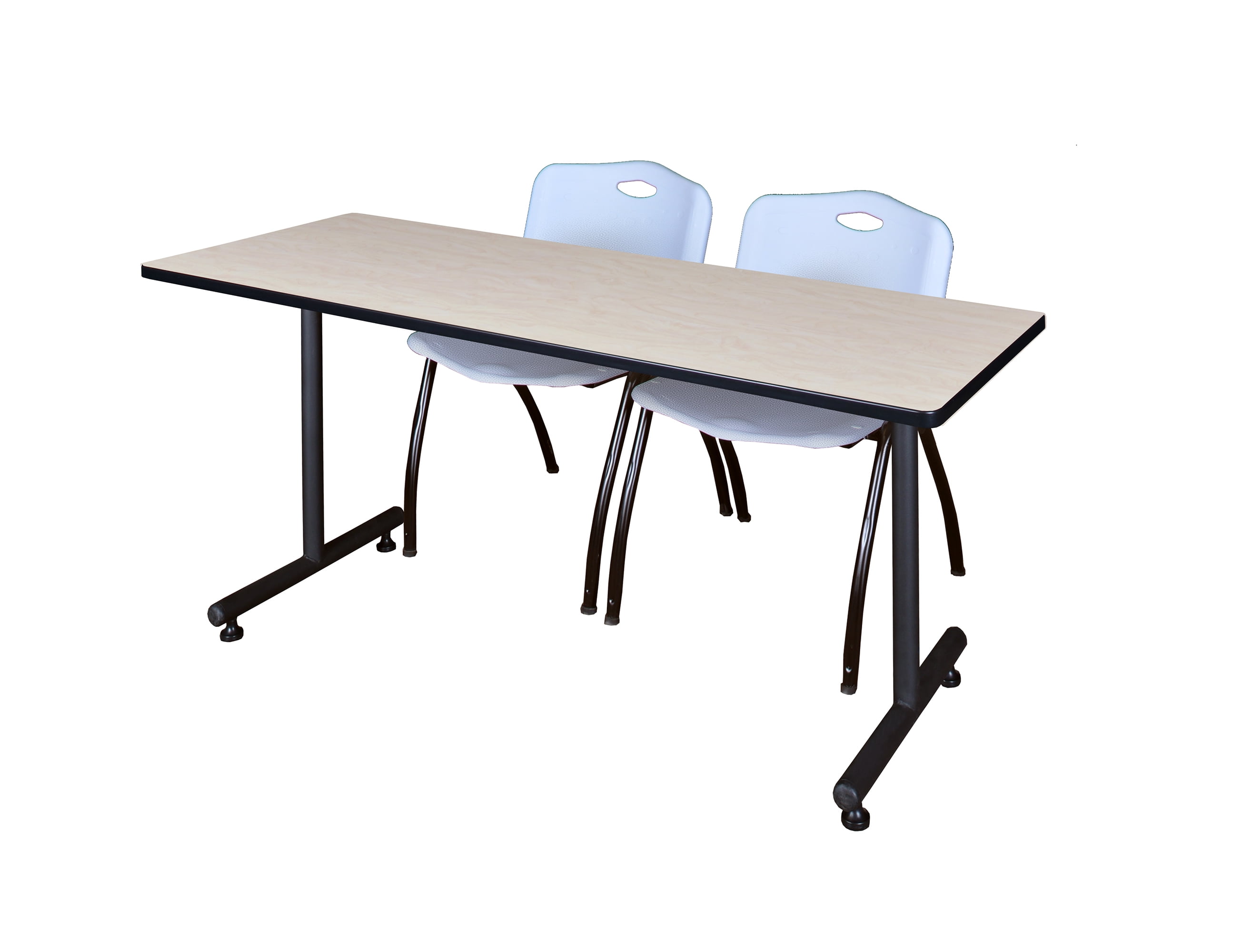 Romig Axis-Pro 72 x 24 in. T-Base Training Seminar Table- Maple, 2 M ...