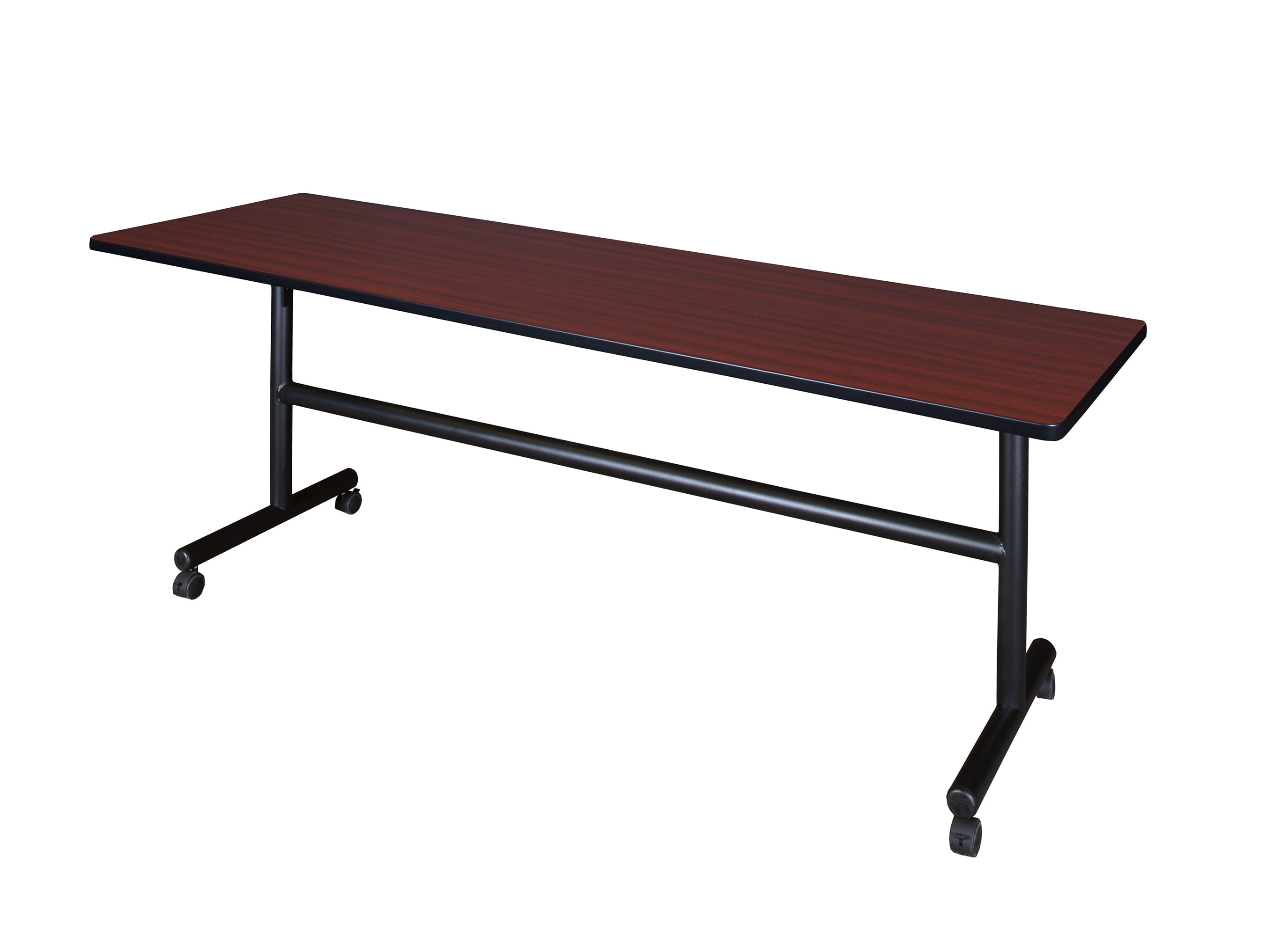 Romig Axis-Pro 84 x 24 in. Flip-Top Training Nesting Table- Mahogany ...